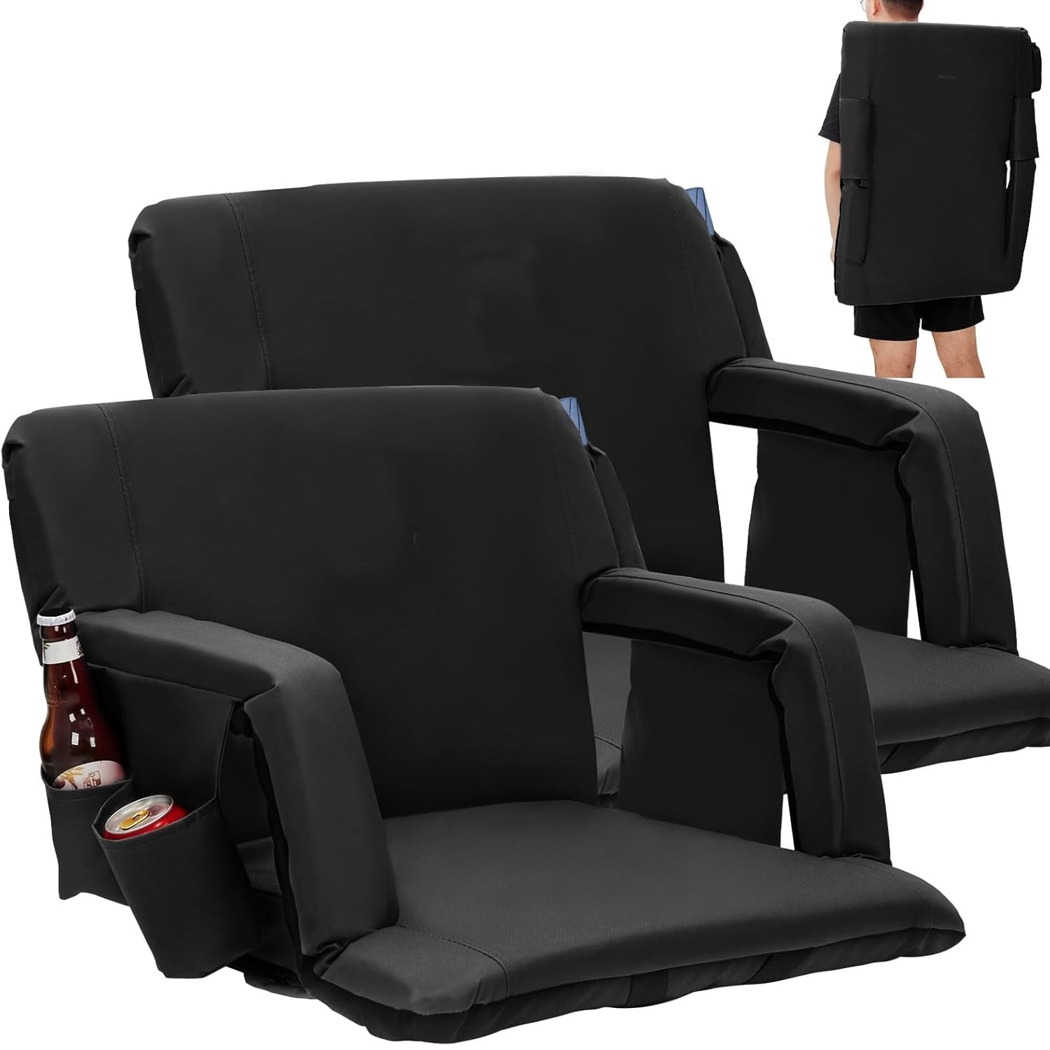 Pinypikaka Stadium Seats with Back Support and Padded Cushion 20.5 ...