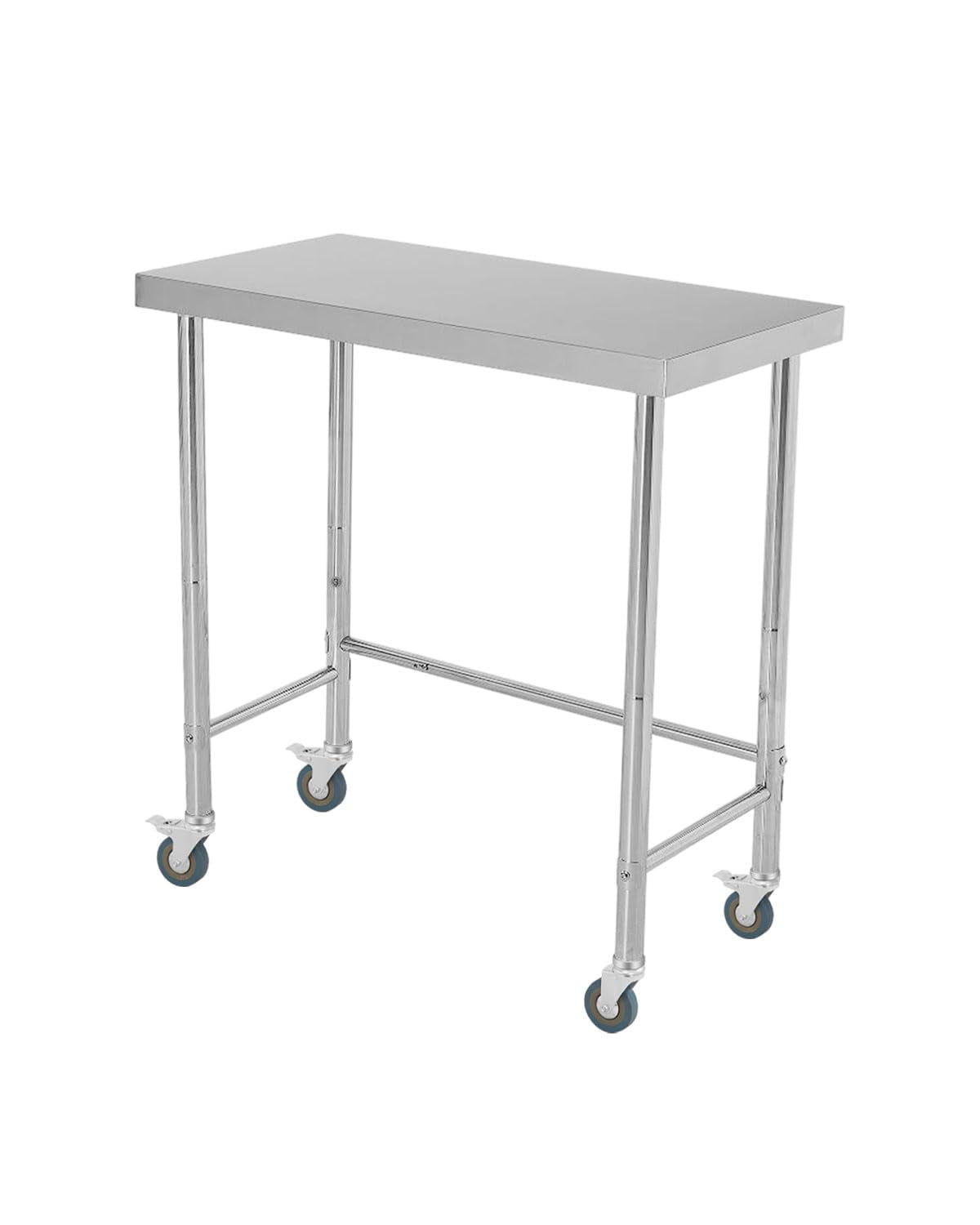 Pinypikaka Stainless Steel Table 18x36 in with Wheels, Stainless Steel ...