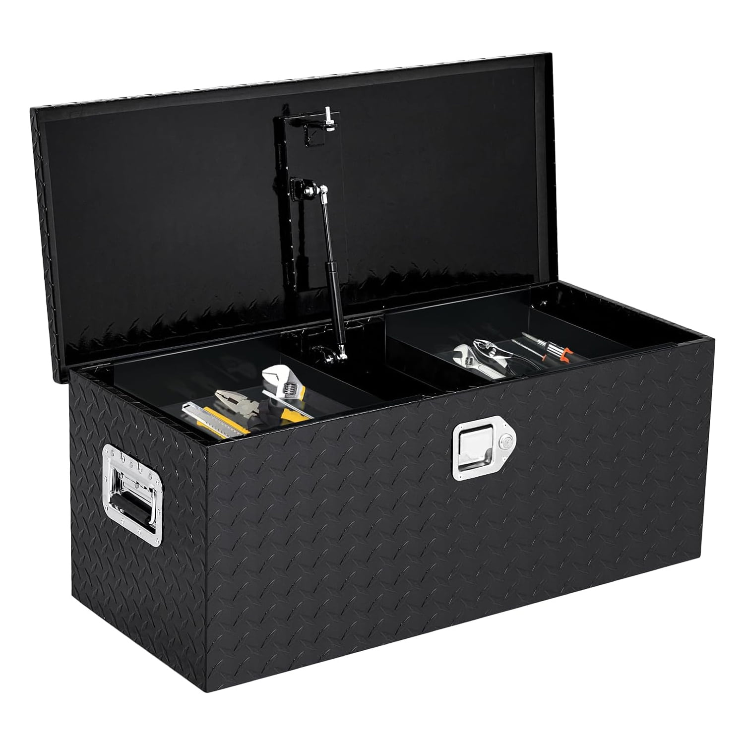 Pinypikaka Truck Bed Tool Box, Heavy Duty Aluminum with Sliding Shelf ...