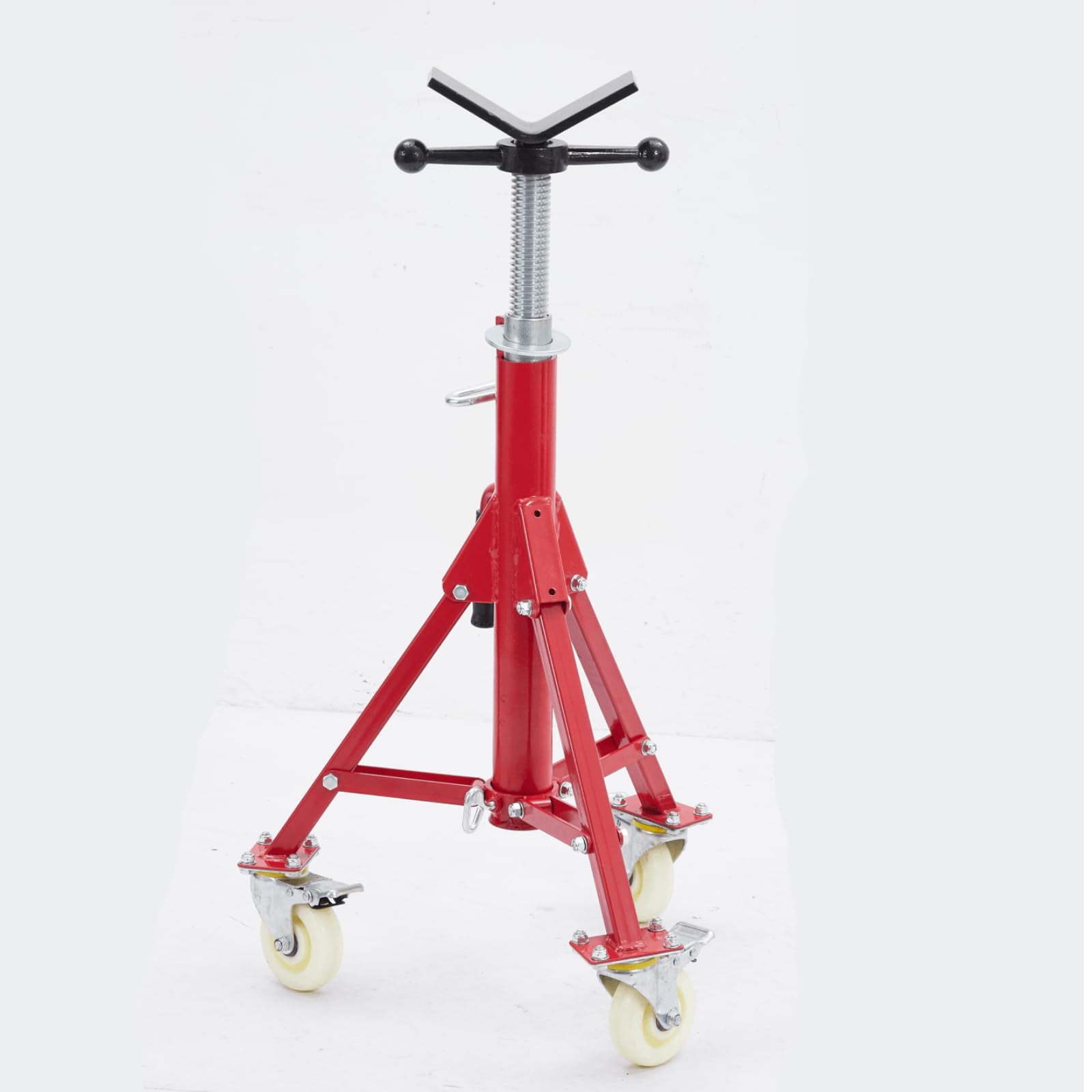 Pinypikaka V-Head Pipe Stand with Casters, V-Head Folding Jack Stand ...