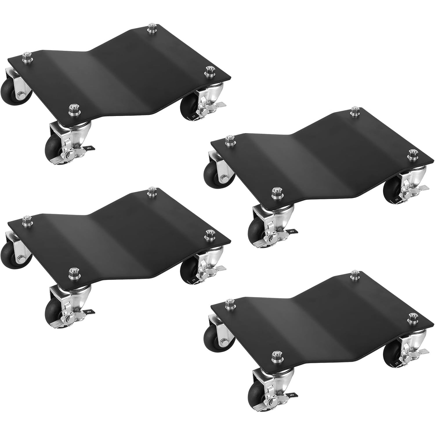 Pinypikaka Wheel Dolly Set of 4-10000 LBS Capacity, 16"x12" Heavy-Duty ...
