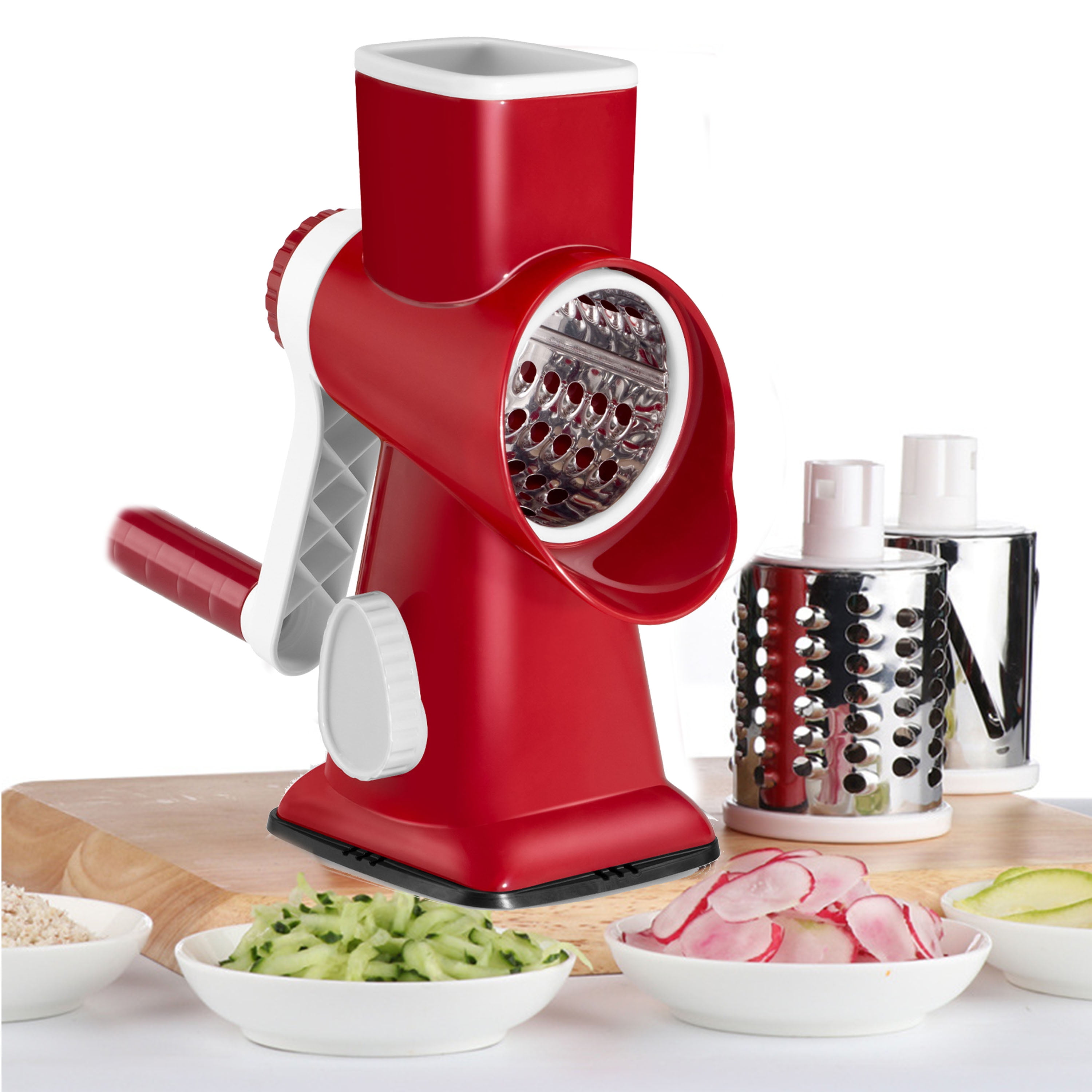 Handheld Mandolin Grater, Kitchen Slicer with 3 Blades, Easy to Clean ...