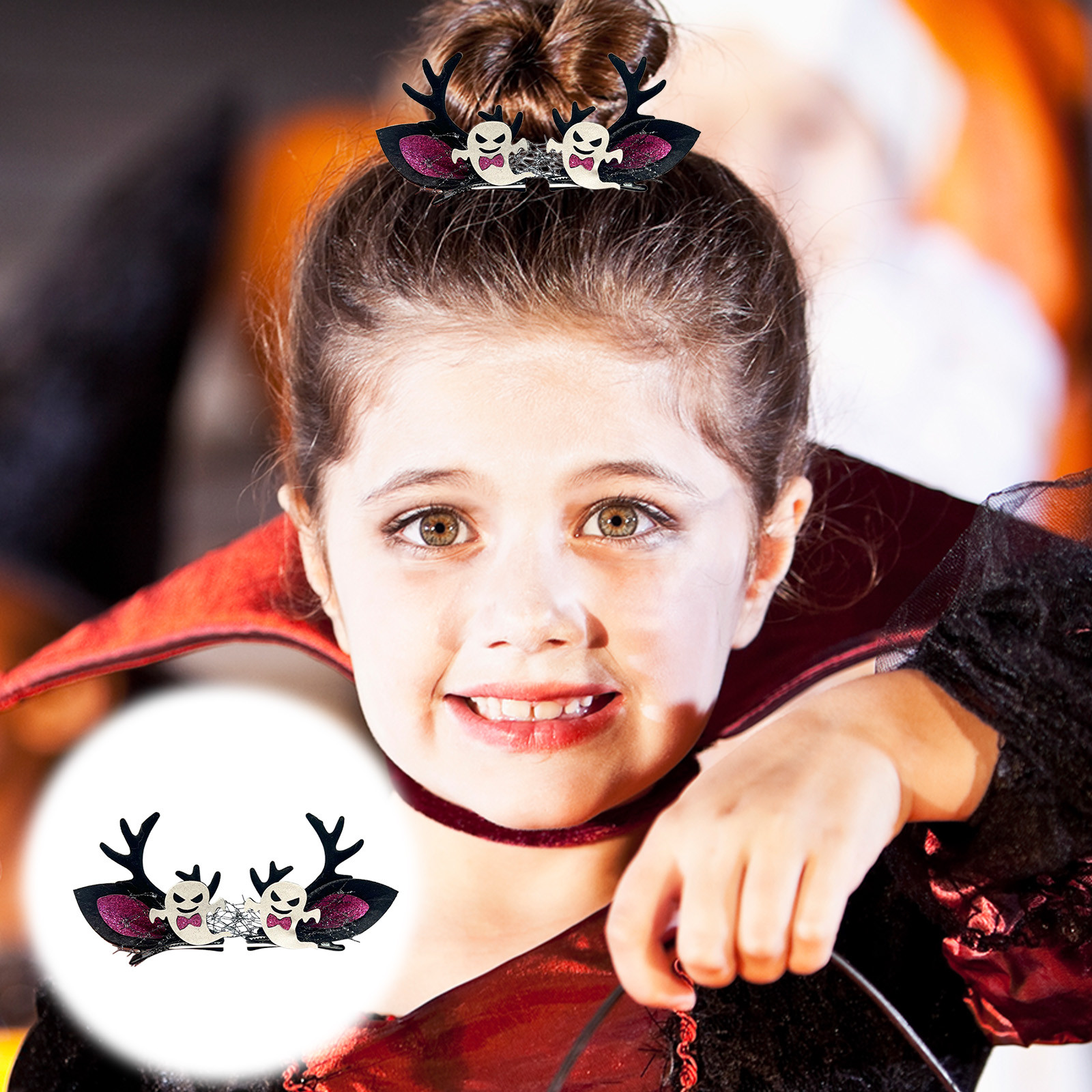 Pinza para el pelo de Halloween para disfrazarse de niños, accesorios para el pelo, pinza para ...