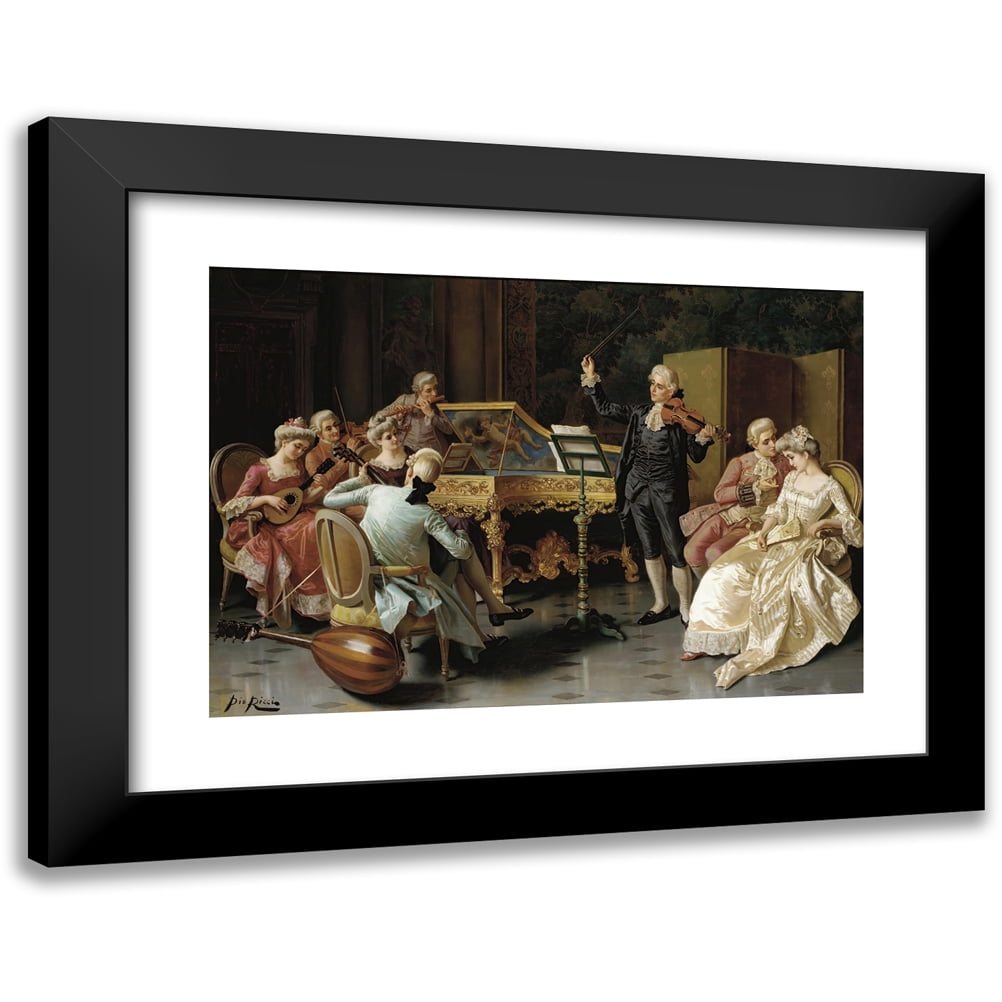 Pio Ricci 14x11 Black Modern Framed Museum Art Print Titled - A Private ...