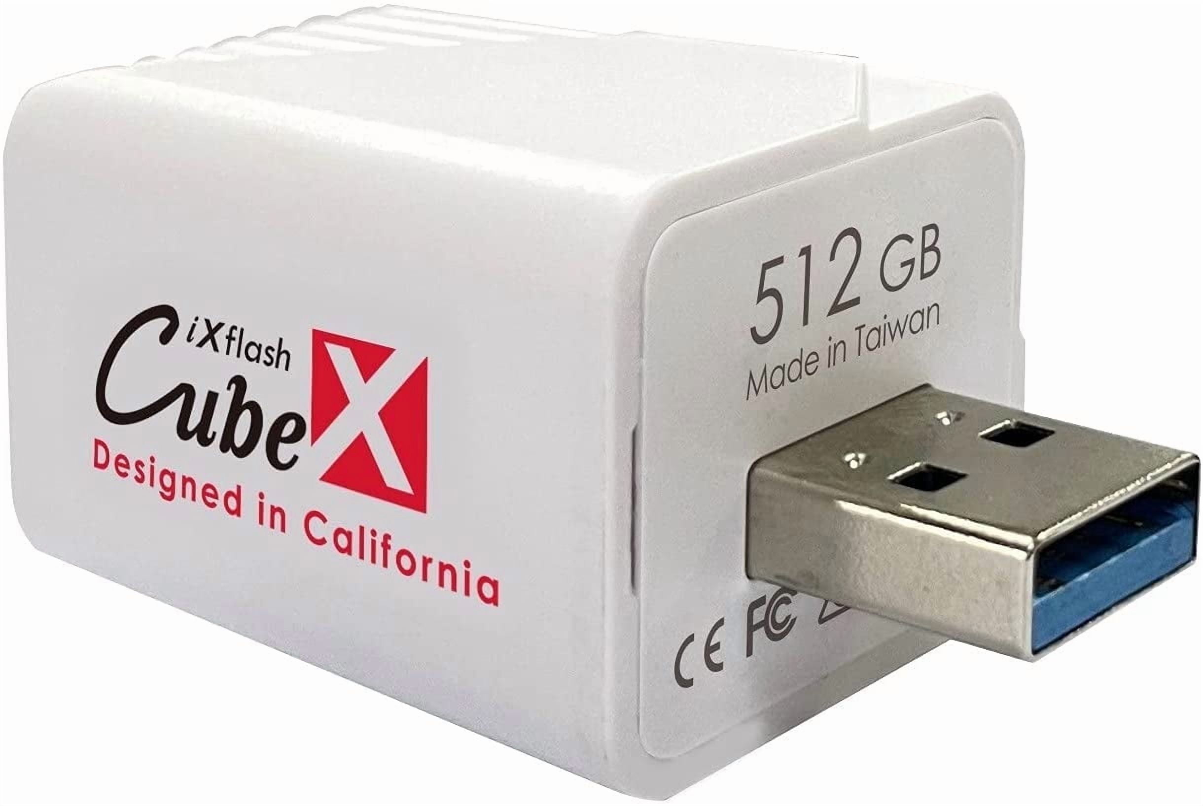 PioData iXflash Cube 512GB Photo Storage Device Apple MFi Certified USB ...