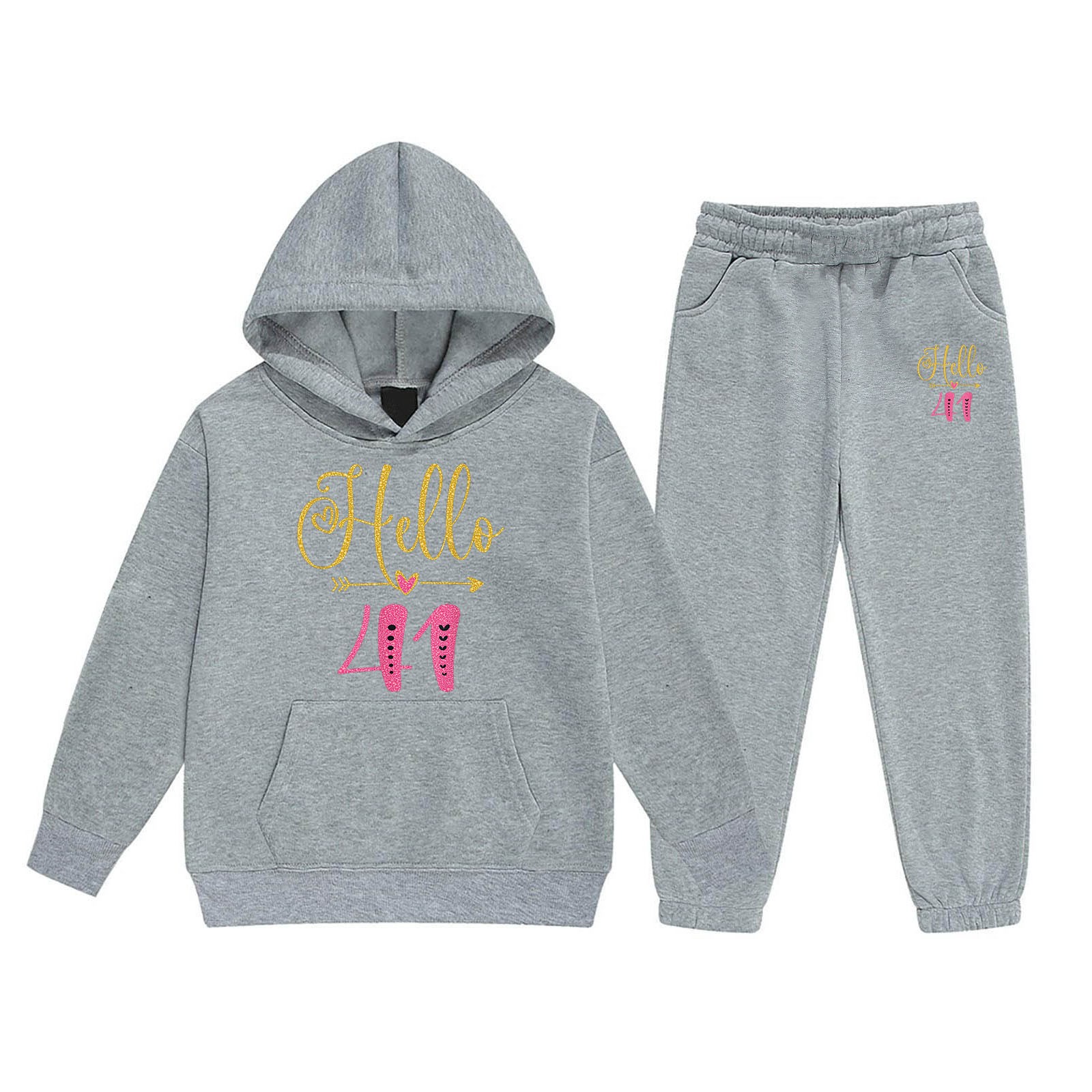 Piomll Boys Outfit Sets Valentine's Day Casual Cartoon Number Print ...