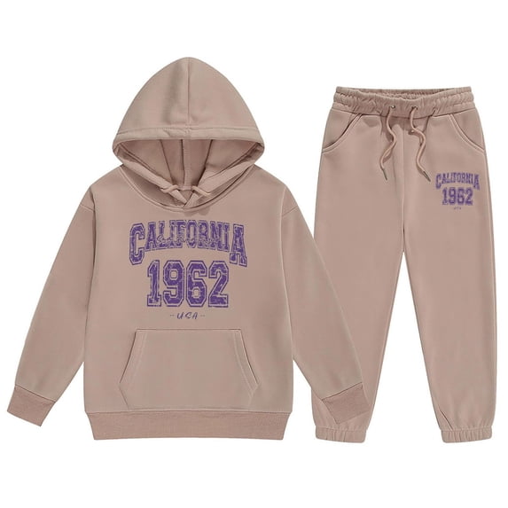 Piomll Girls Matching Sets 2 Pcs Sweatsuits Ocean Pullover Hoodie ...