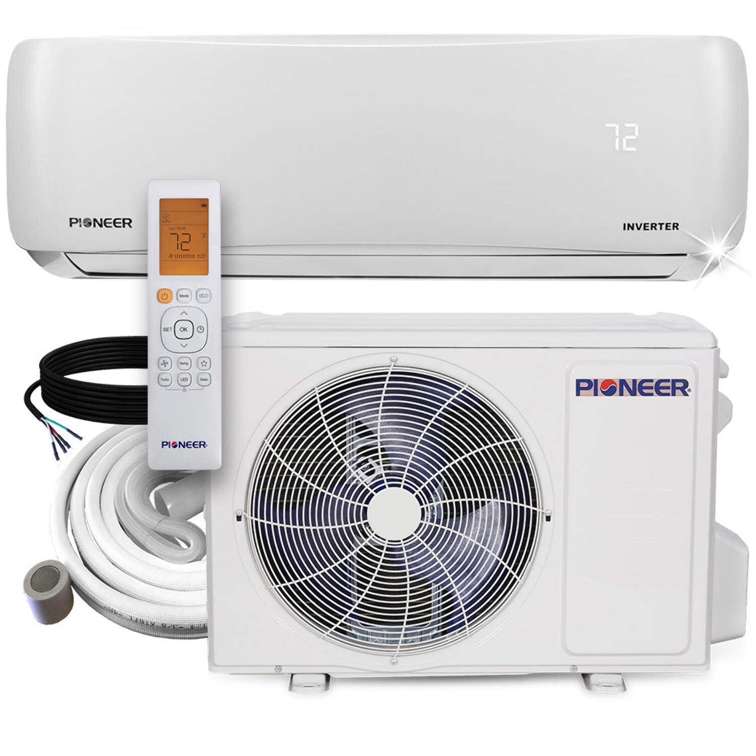 Pioneer® 12,000 BTU 20.8 SEER2 Ductless Mini-Split Inverter+ Air ...