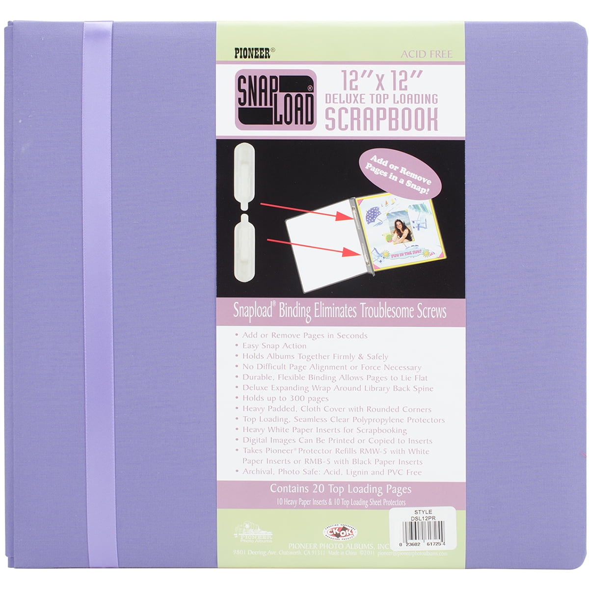 Pioneer DSL-12 Snapload Style 12x12 Scrapbook Purple - Walmart.com