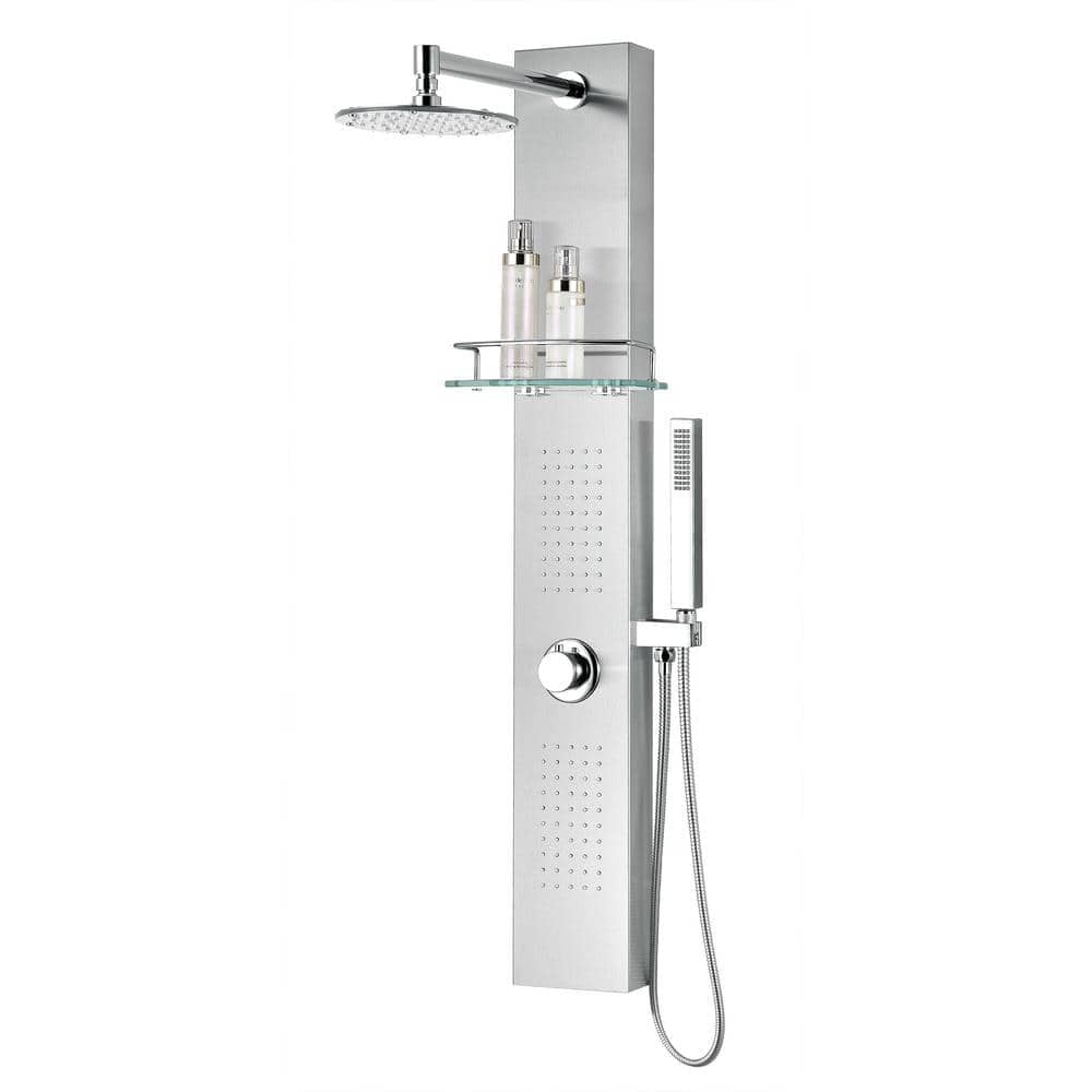 Pioneer 44 in. 2-Jet Shower Panel System with Heavy Rain Shower and ...