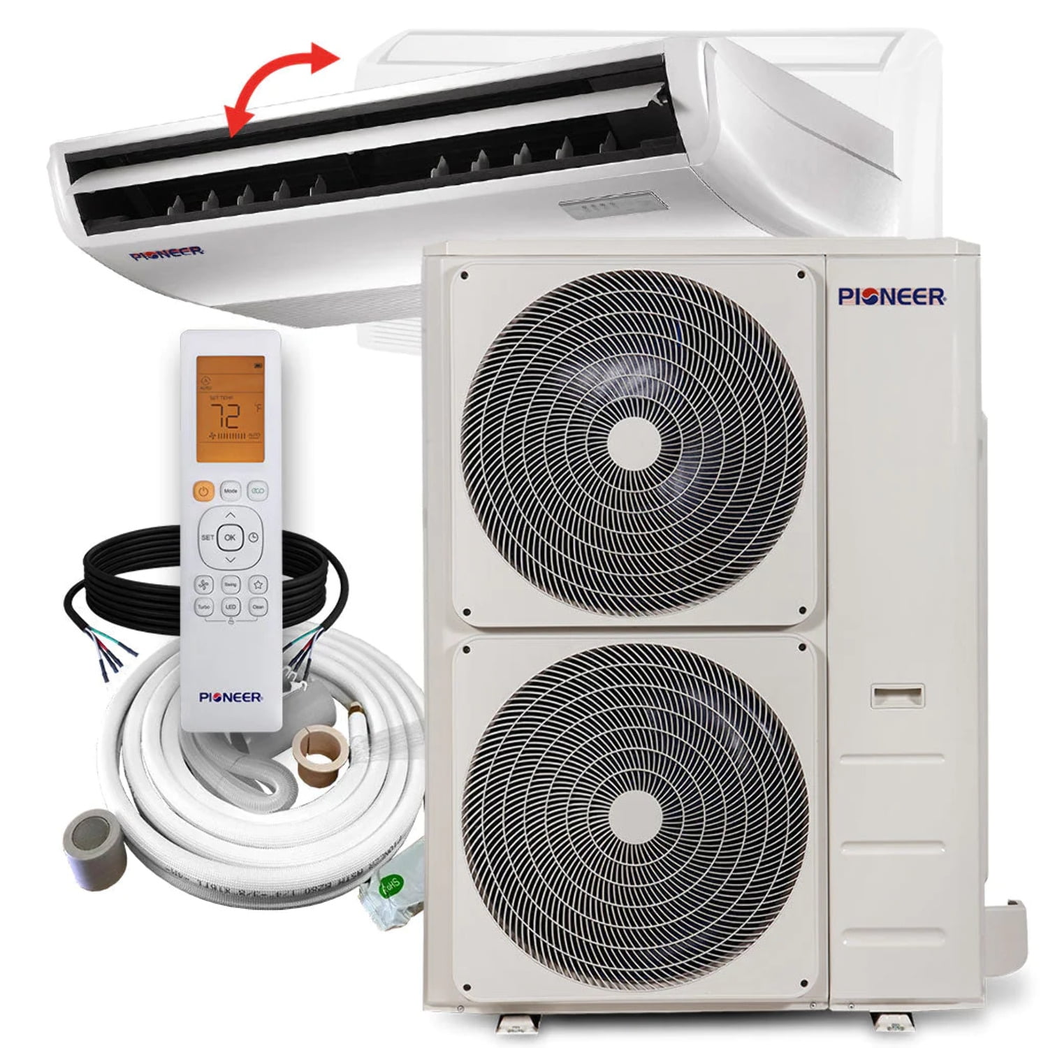 Pioneer® 48,000 BTU 18.9 SEER2 Floor/Ceiling Mini-Split Inverter+ Air Conditioner Heat Pump ...