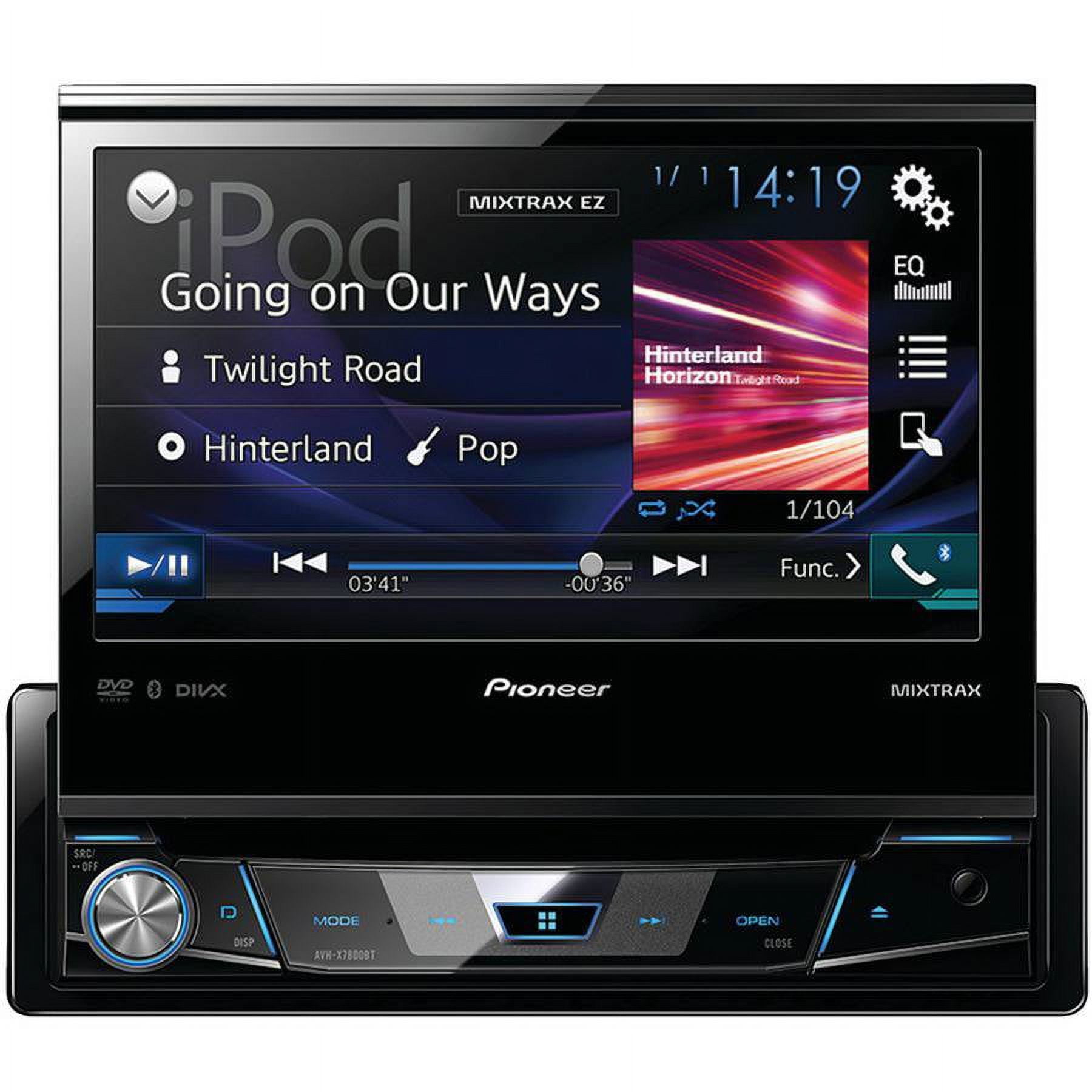 Pioneer AVH-X7800BT Single-DIN In-Dash DVD Receiver/Flip Out Display BT ...