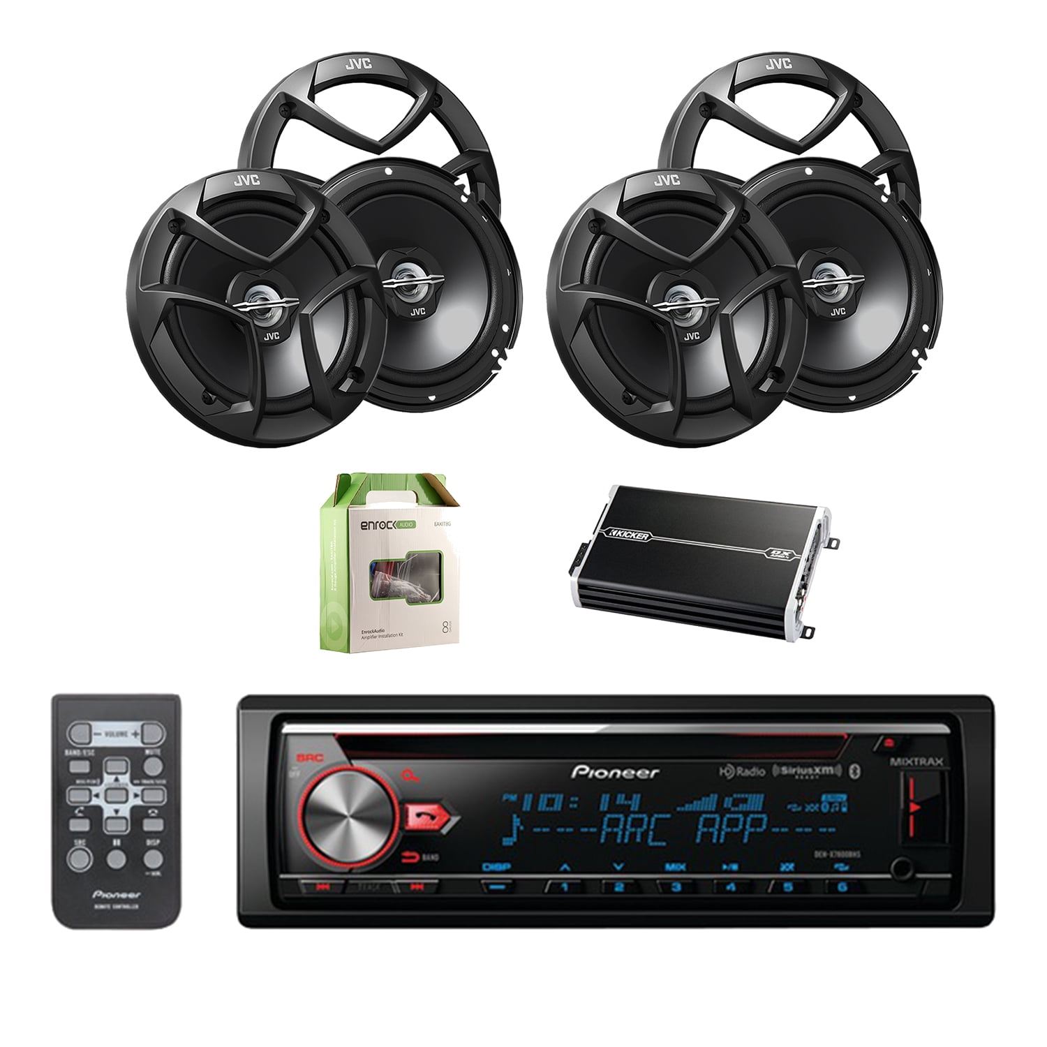 Pioneer CD Bluetooth Receiver with Enhanced Audio Functions with JVC 6. ...