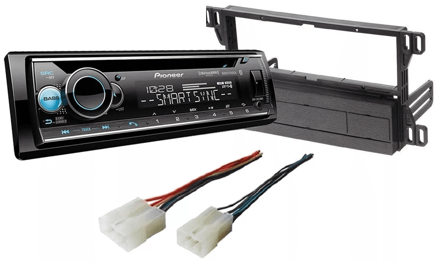 Pioneer DEH-S6220BS 1-DIN CD & Kit Fit 1986-06 Mazda Mitsubishi ...
