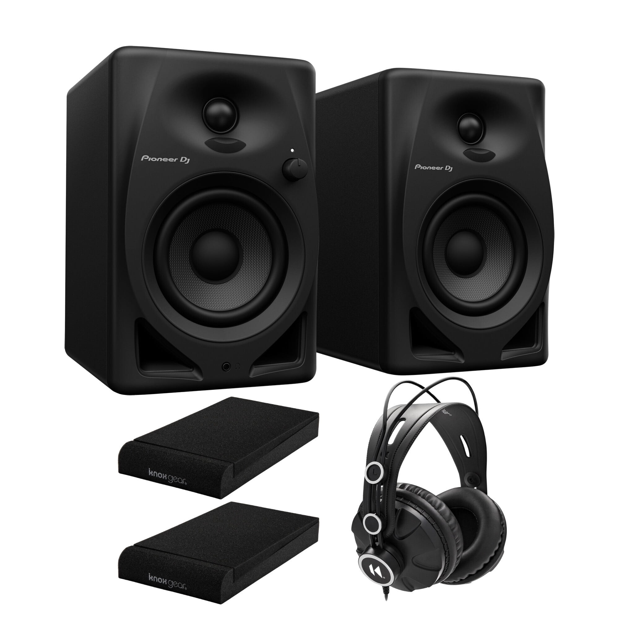 Pioneer DJ DM-50D 5-Inch Desktop Monitor Speakers (Pair, Black) Bundle ...