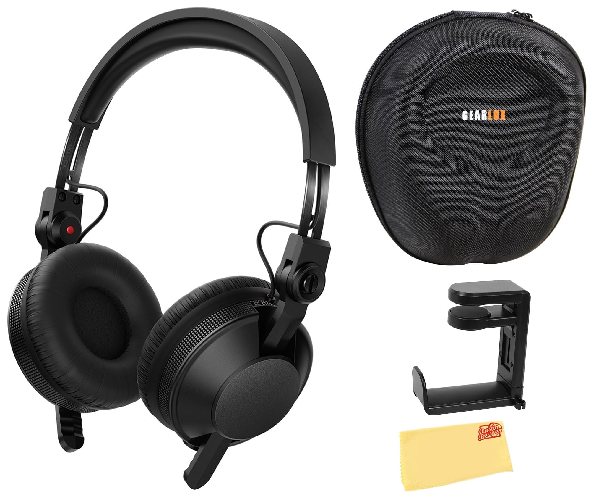 Pioneer DJ HDJ-CX Professional On-Ear DJ Headphones - Black Bundle with ...