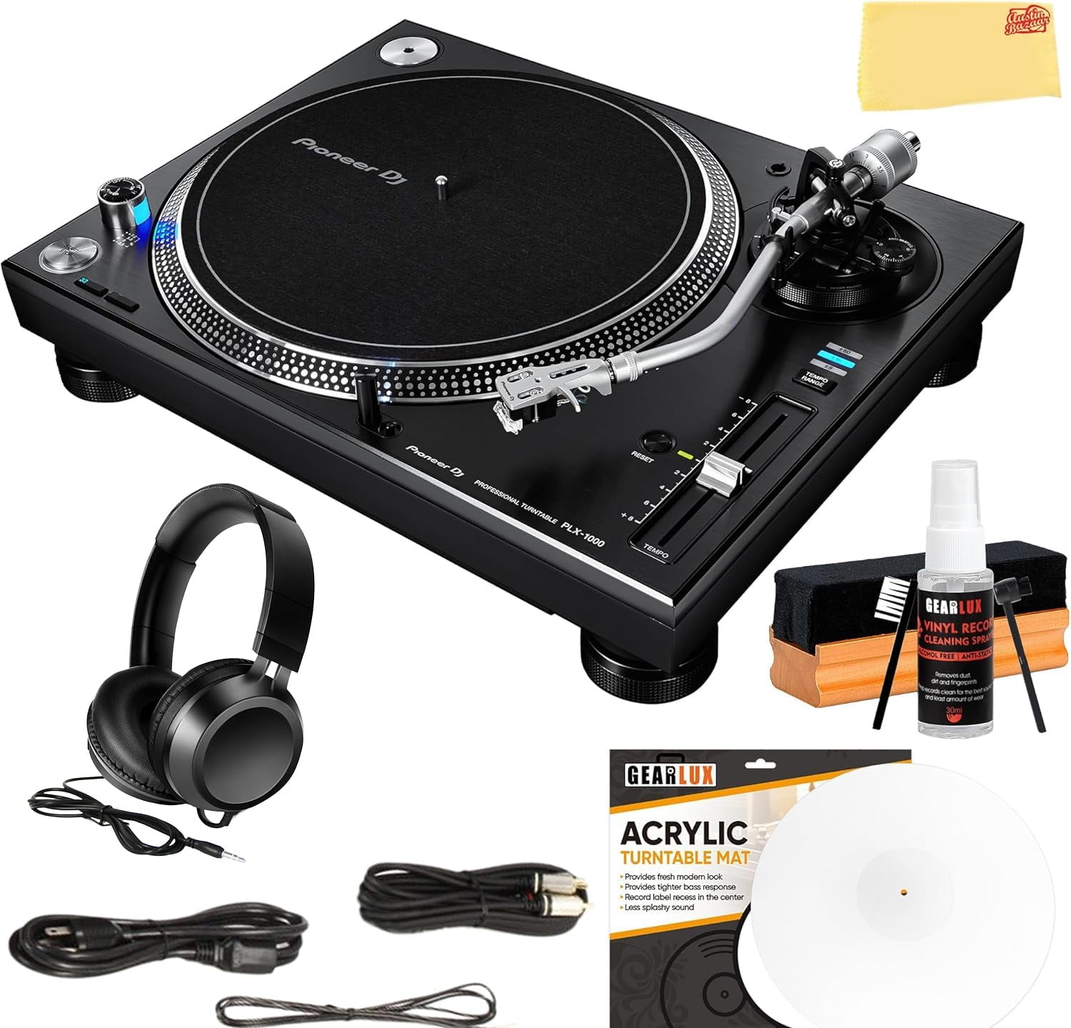 Pioneer DJ PLX-1000 Professional Direct Drive Turntable - Black Bundle ...