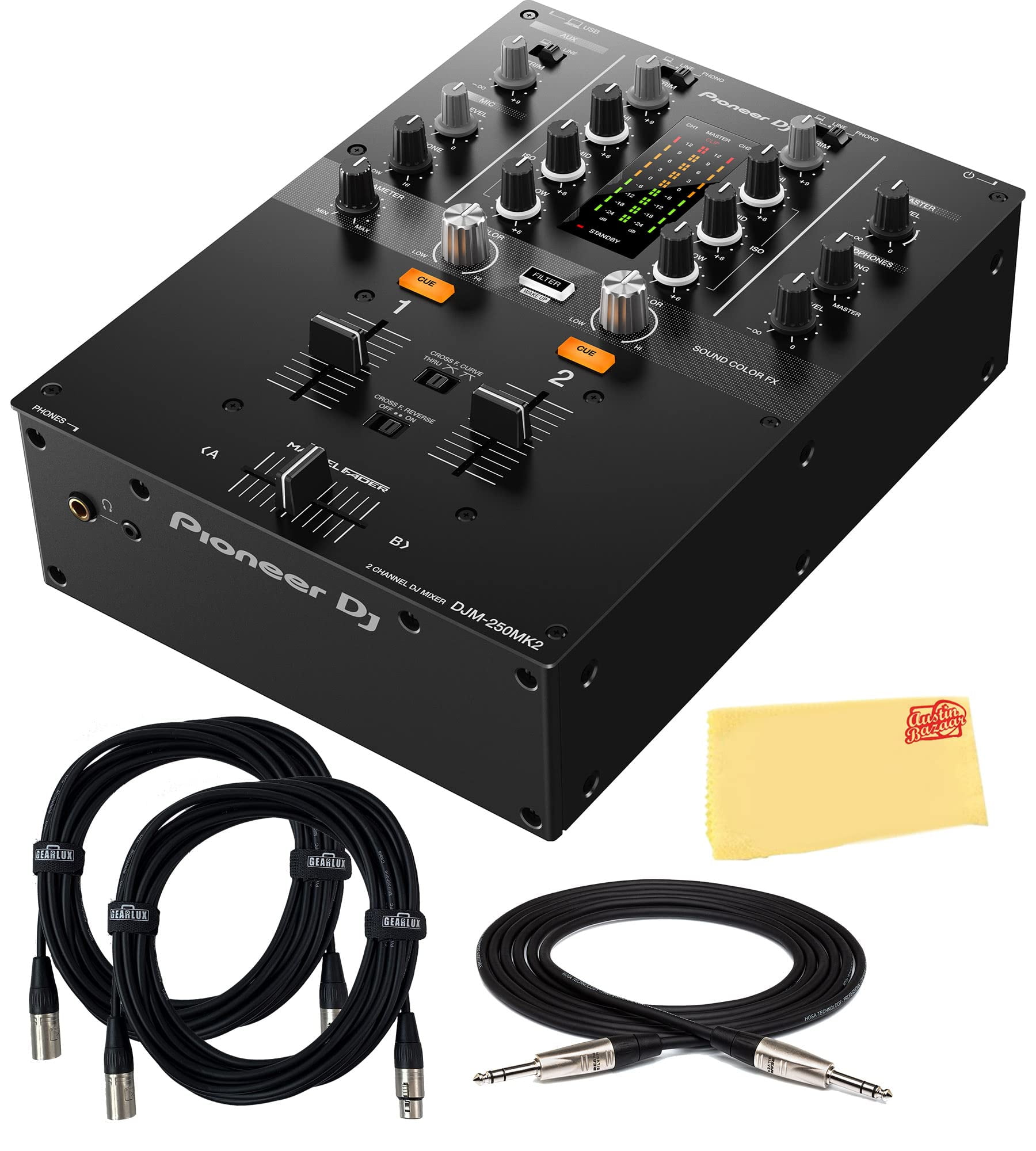 Pioneer DJM-250MK2 2-Channel DJ Mixer with Independent Channel Filter ...