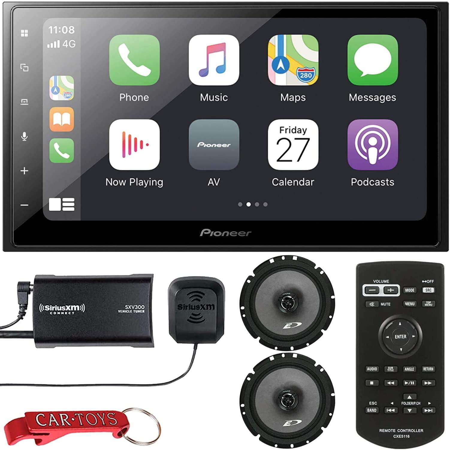 Pioneer DMH-2660NEX Car Stereo Bundle with SiriusXM Tuner & Alpine ...