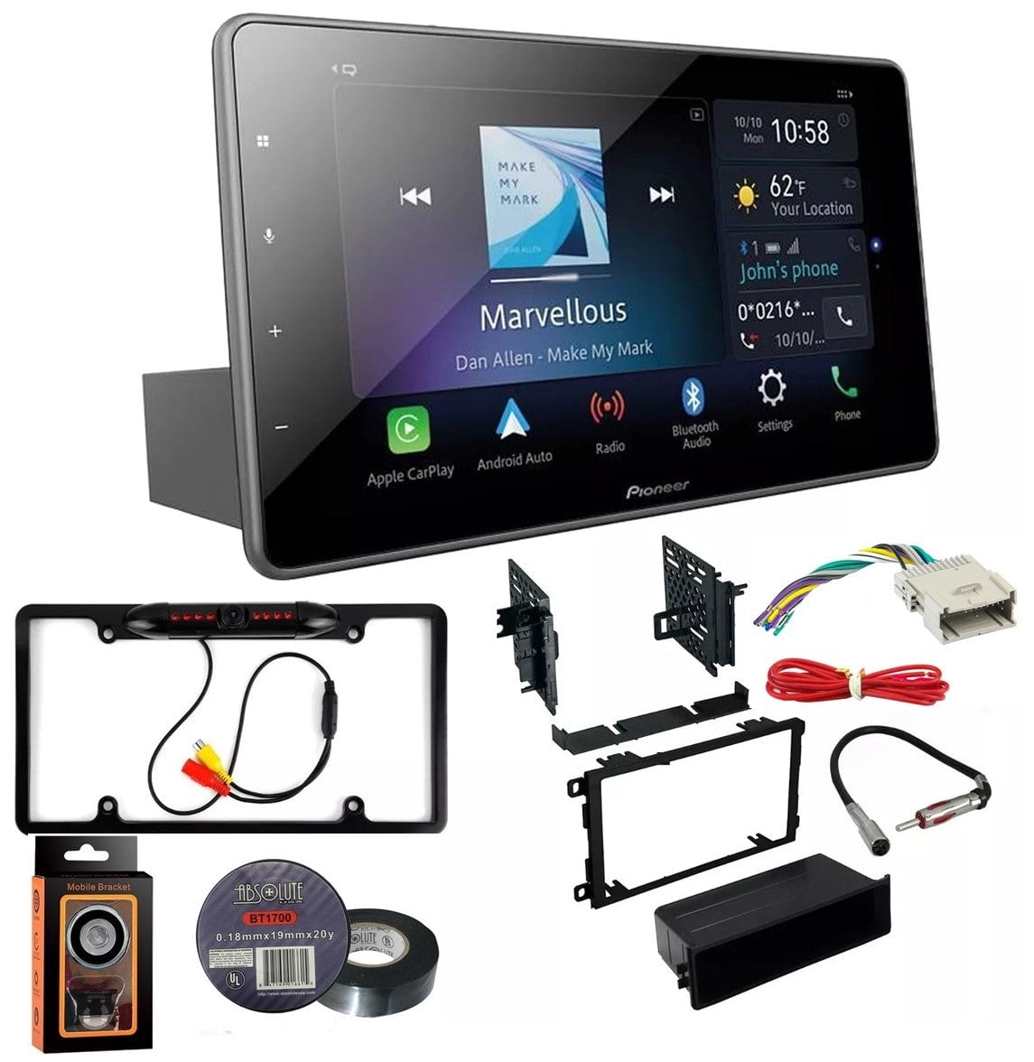 Pioneer DMH-WT3800NEX 9" Digital Multimedia Receiver Kit Fit 2003-2006 Silverado - Walmart.com