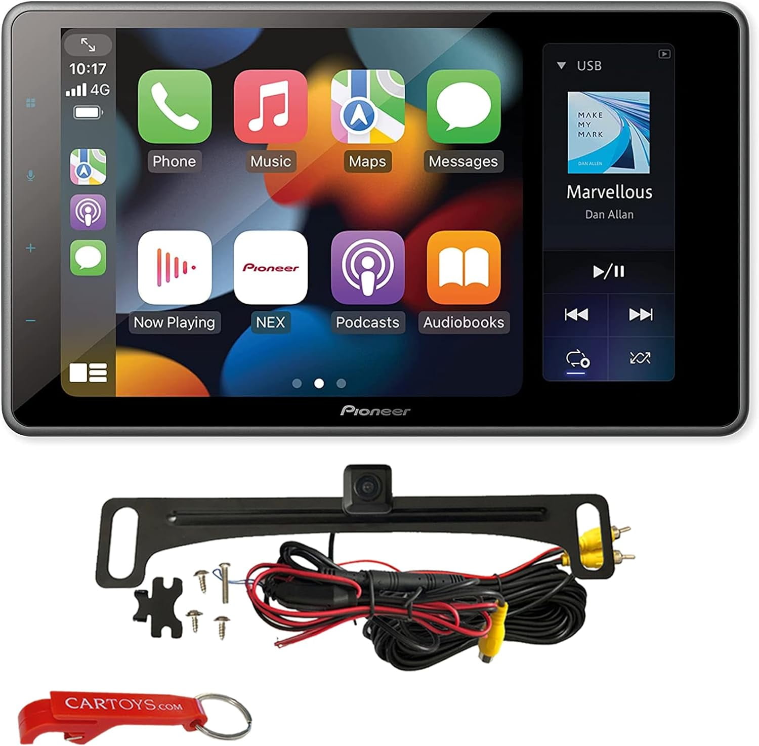 Pioneer DMH-WT3800NEX Digital Multimedia Receiver & Backup Camera Bundle. Wireless Apple CarPlay ...