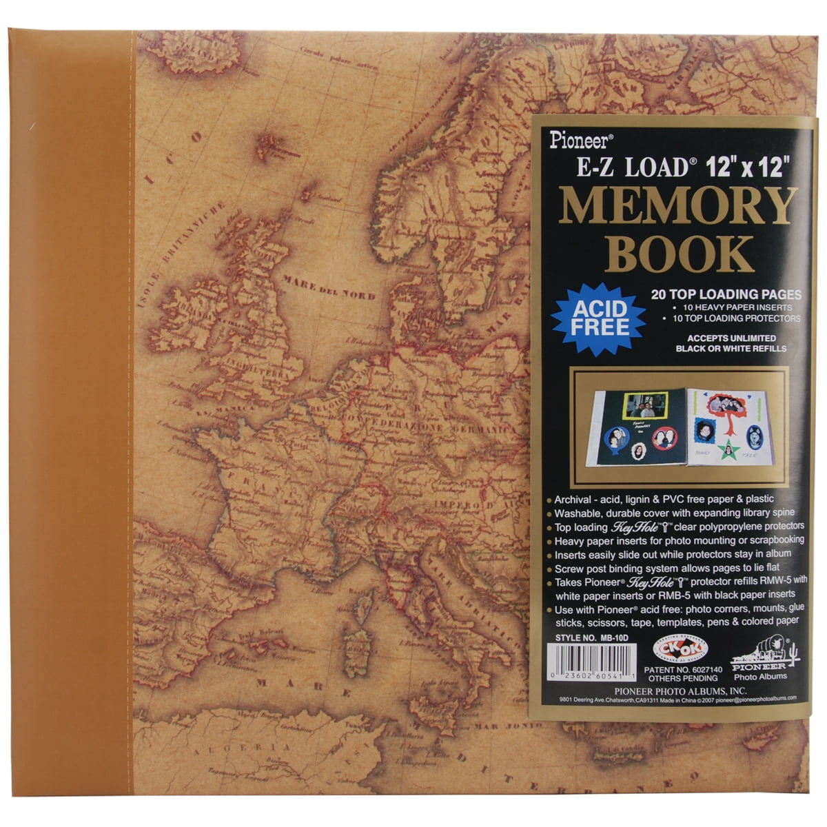 Pioneer Designer Print Post Bound Album 12"X12"-Map - Walmart.com