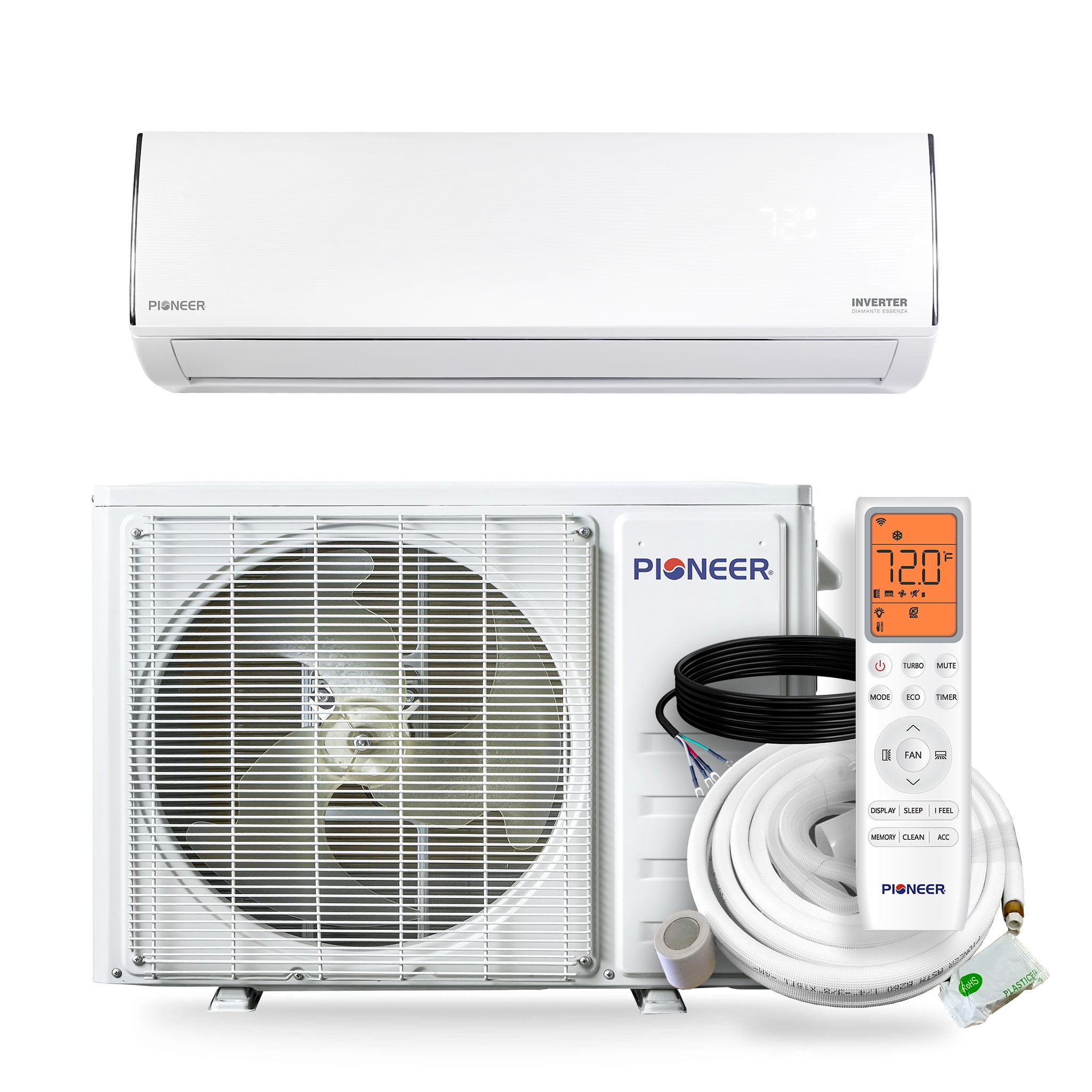 Pioneer Diamante Pro 24,000 BTU 21 SEER2 230V High-Wall Ductless Mini ...
