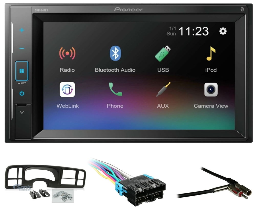 Pioneer Double DIN Bluetooth Car Stereo Upgrade for 1999-2006 Chevrolet Silverado In-Dash Car ...