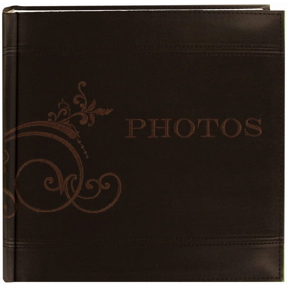 Pioneer Embroidered Scroll Leatherette Photo Album 8"X8"-Brown ...