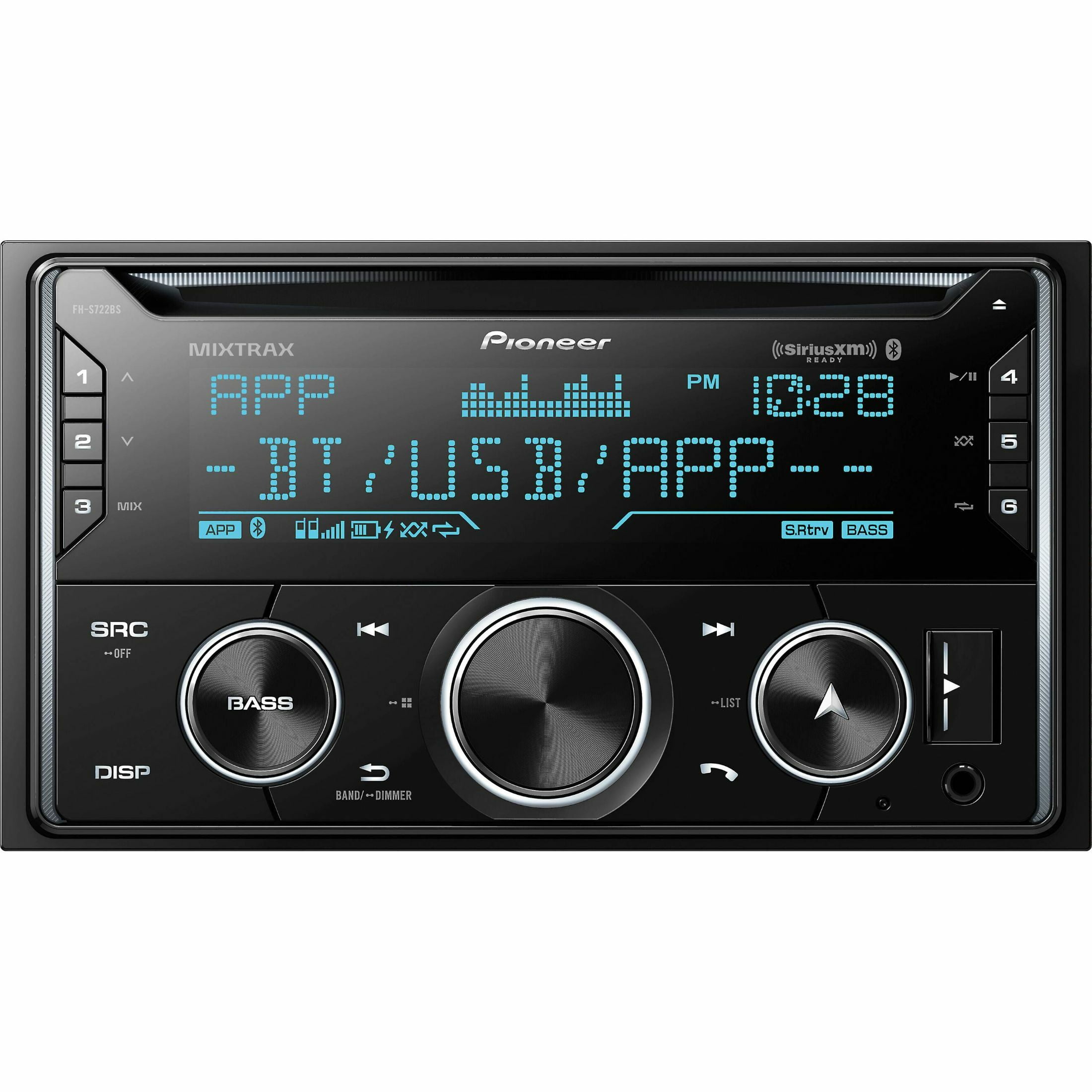 Pioneer Bluetooth Screen Player Radio, FH-S722BS CD Car Stereo, Double ...