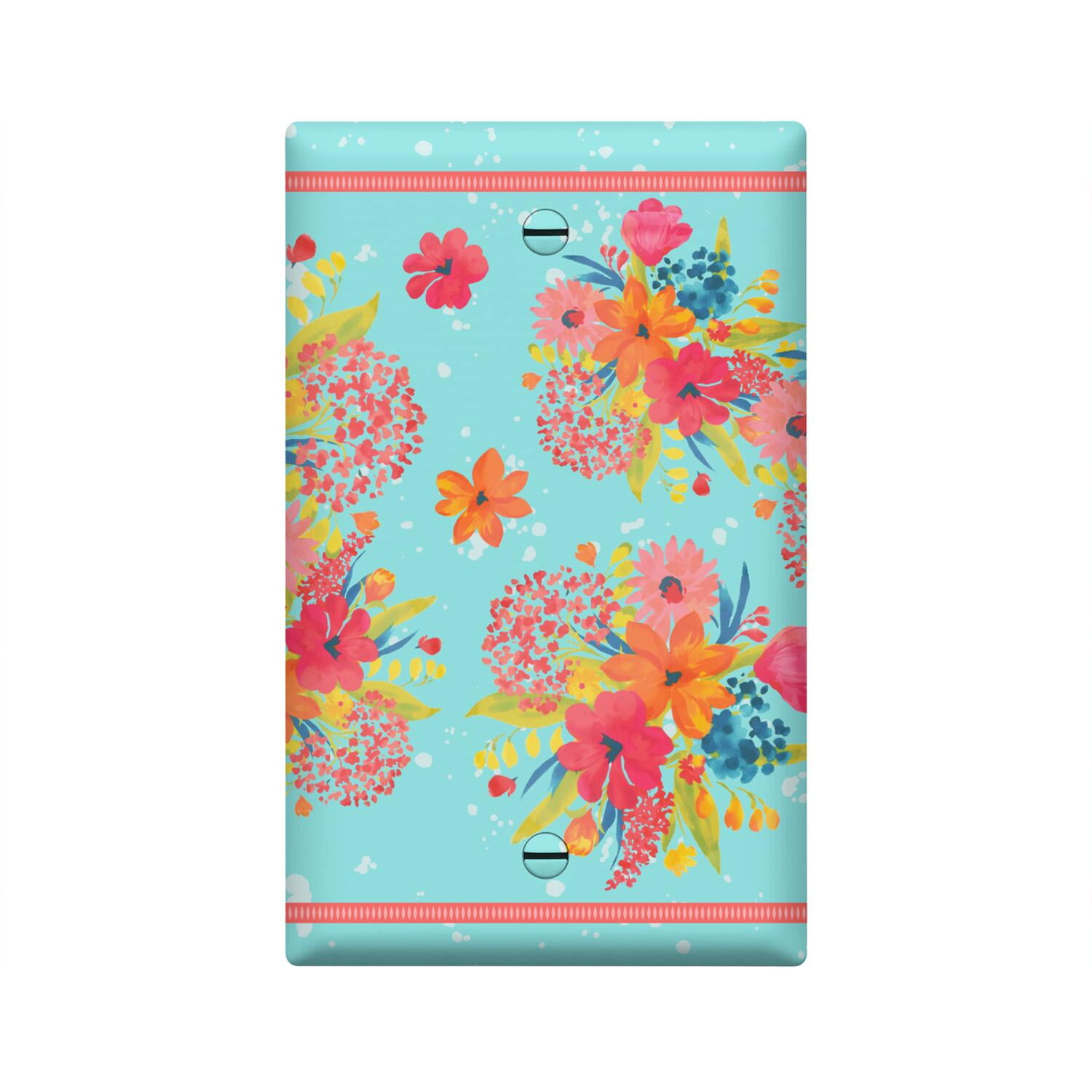 Pioneer Floral Pattern Wall Plate, 1-Port Cat6 Female to Female Wall ...