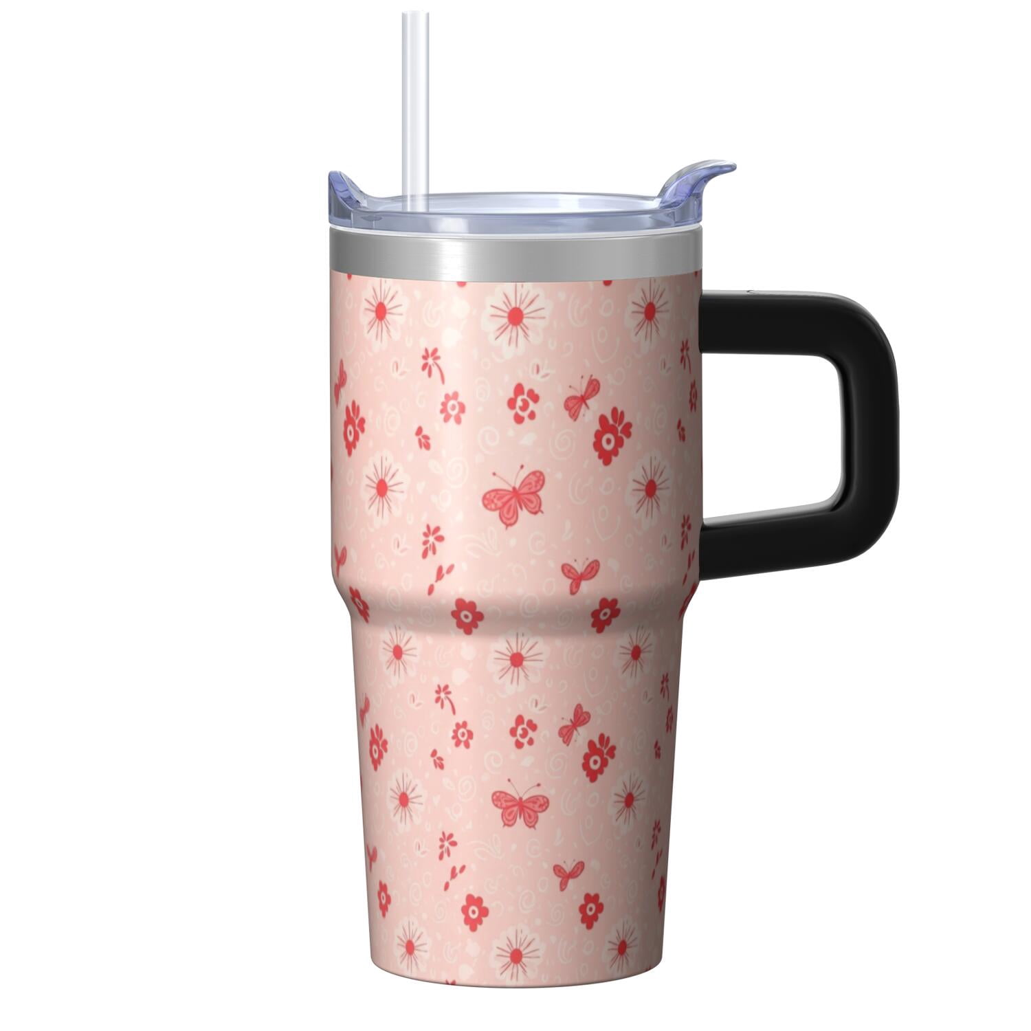 Pioneer Flower Floral Print Pattern 20oz Insulated Tumbler, Stainless ...