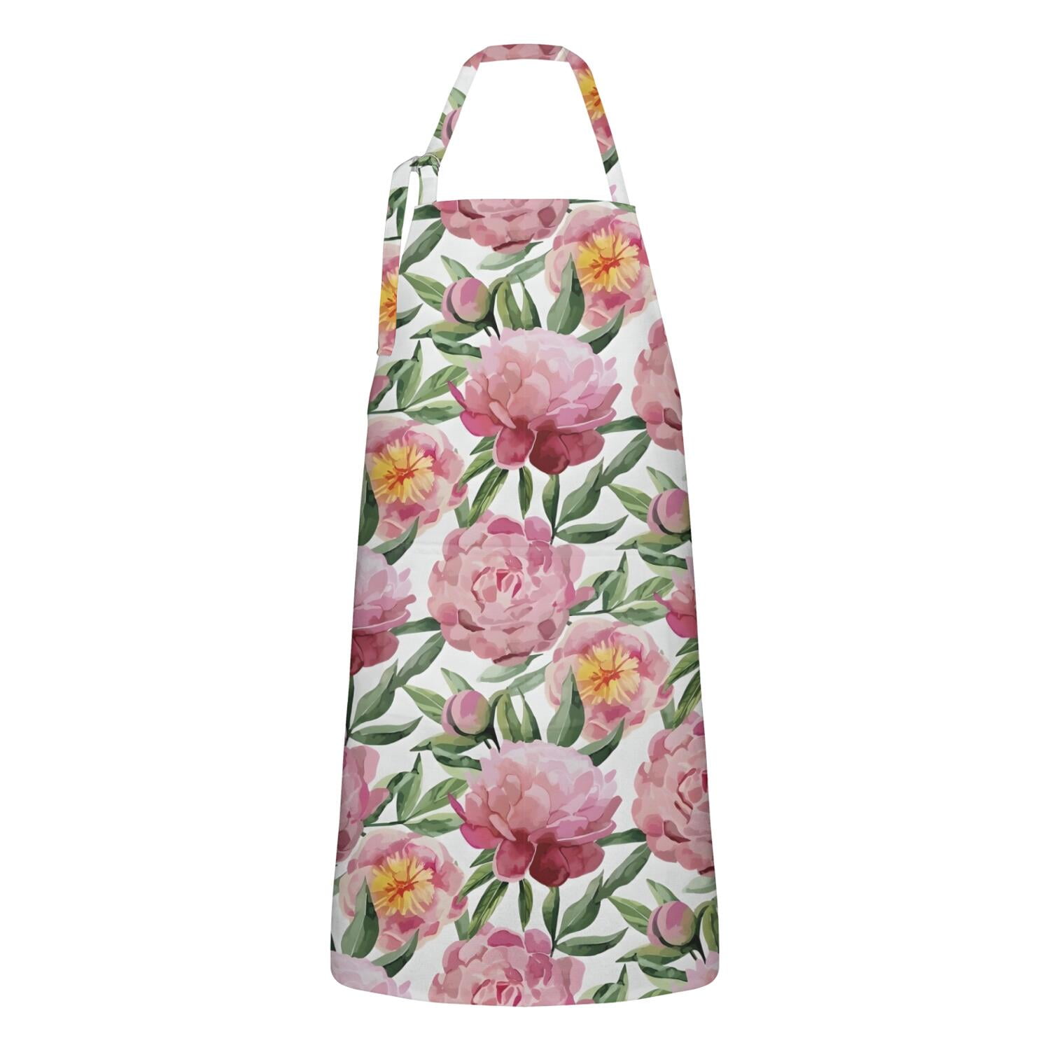 Pioneer Flower Floral Print Pattern Apron-Garden Aprons for Women with ...