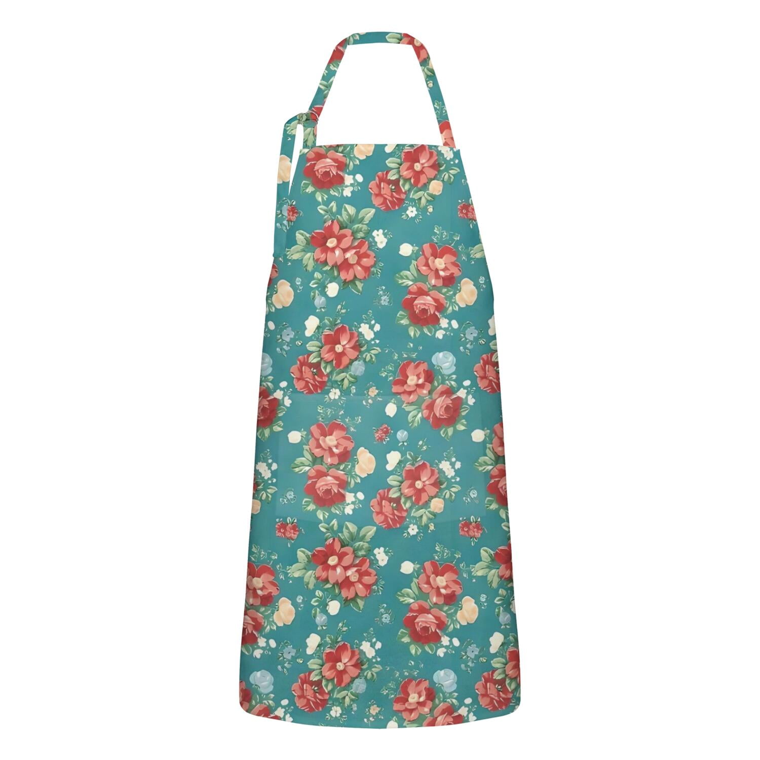 Pioneer Flower Floral Print Pattern Apron-Garden Aprons for Women with ...