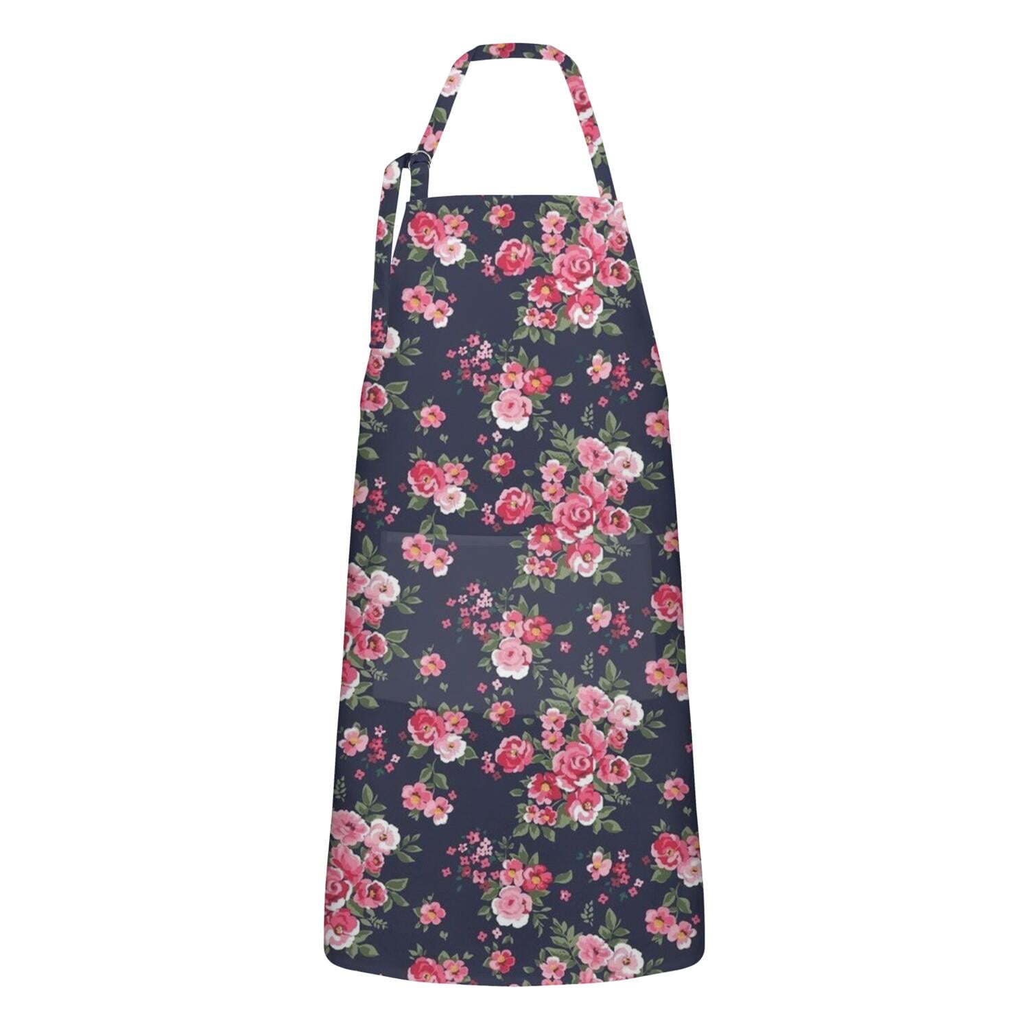 Pioneer Flower Floral Print Pattern Apron-Garden Aprons for Women with ...