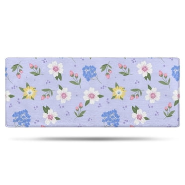 Pioneer Flower Floral Print Pattern Bathroom Rugs Mat, Non Slip ...