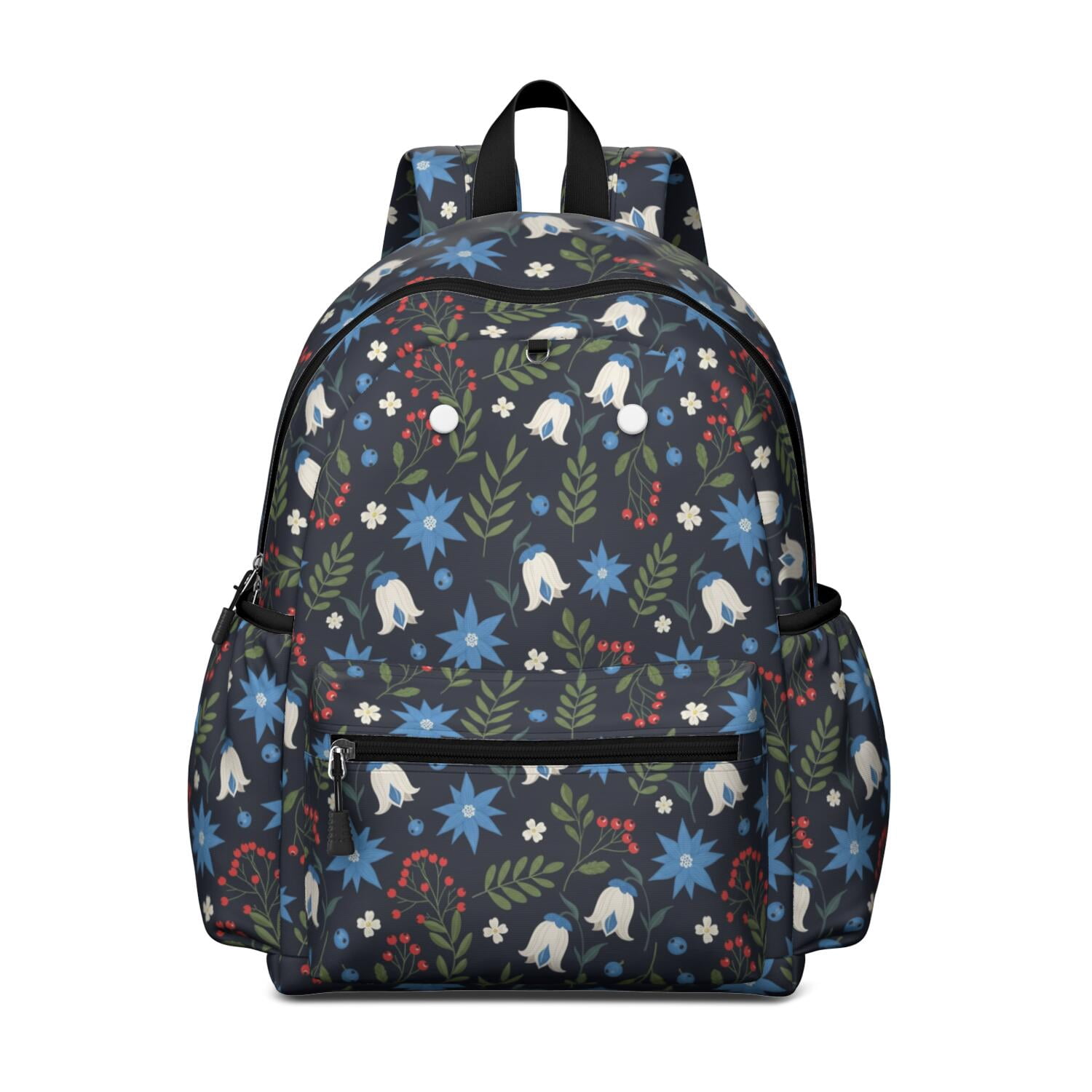 Pioneer Flower Floral Print Pattern Cute School Backpack with Padded ...