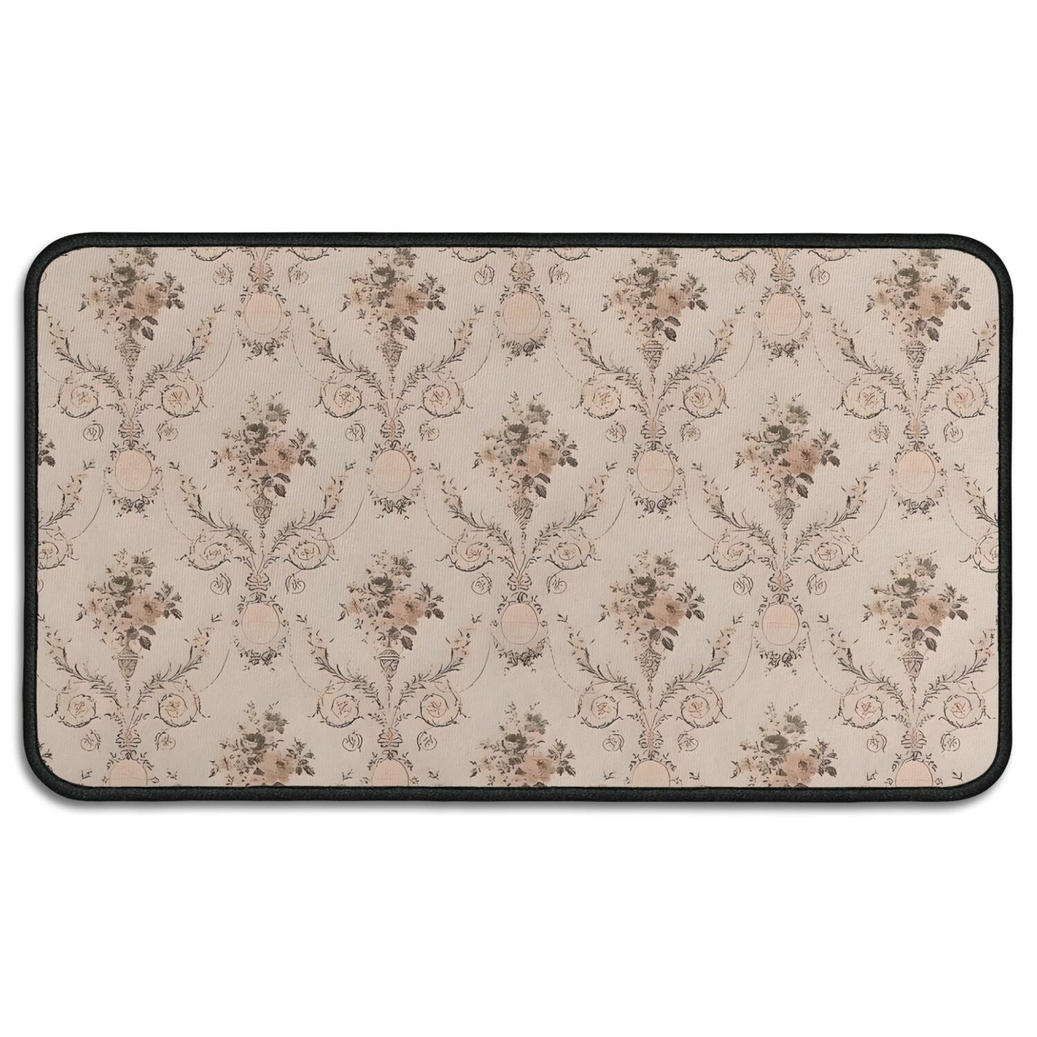 Pioneer Flower Floral Print Pattern Door Rugs,Washable Non Slip Door ...