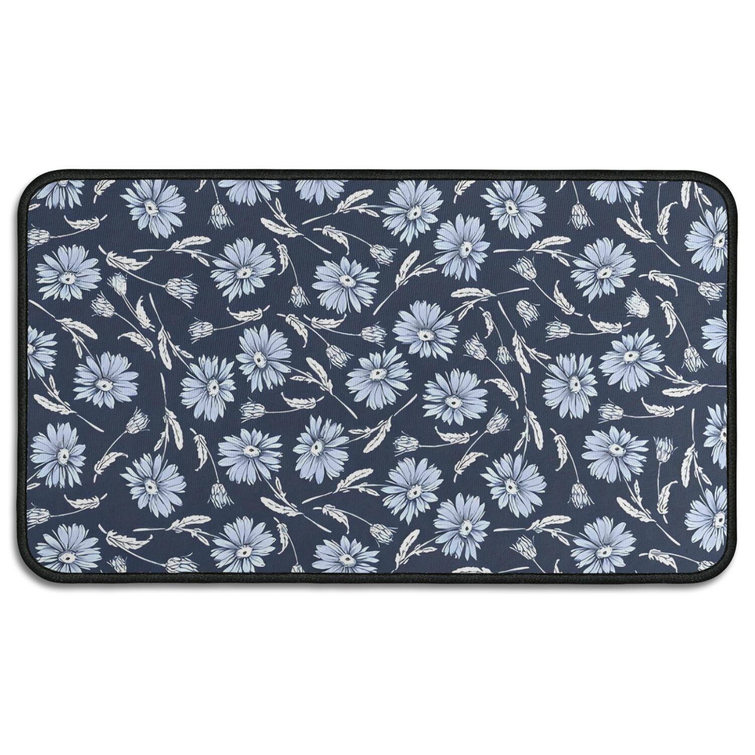 Pioneer Flower Floral Print Pattern Door Rugs,Washable Non Slip Door ...