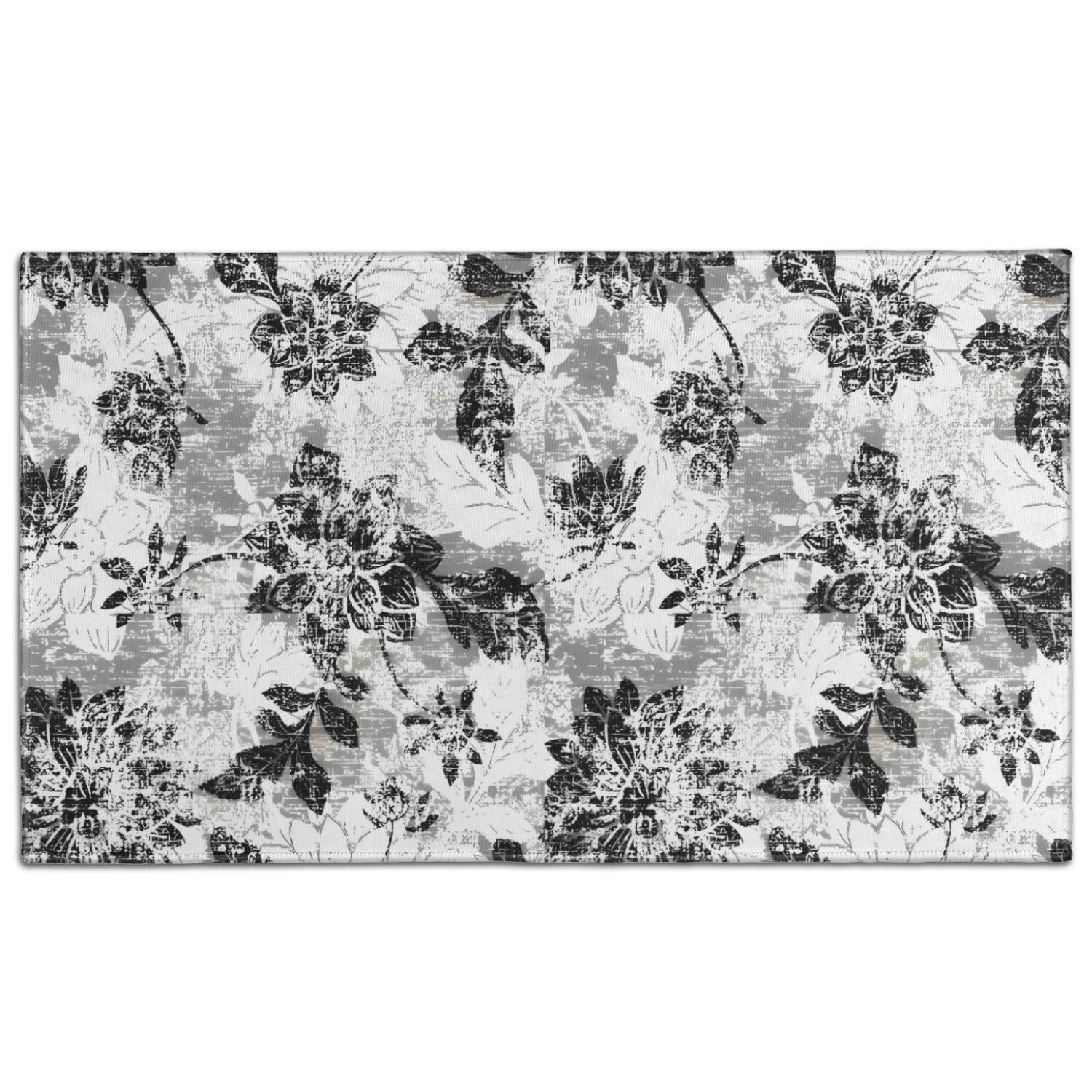 Pioneer Flower Floral Print Pattern Door Rugs,Washable Non Slip Door ...