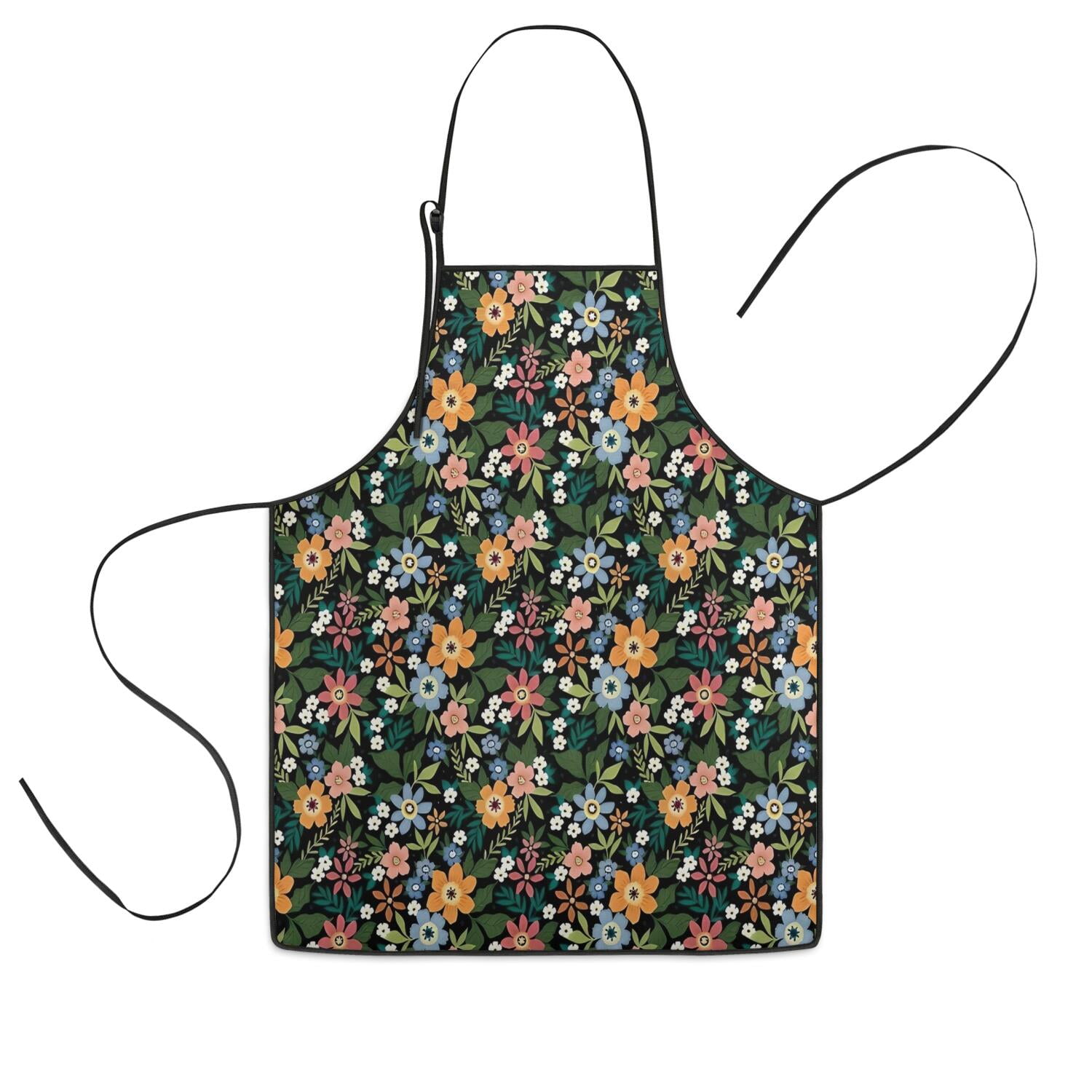 Pioneer Flower Floral Print Pattern Kids Aprons for Girls and Boys ...