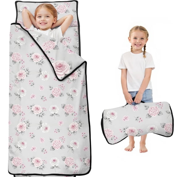 Pioneer Flower Floral Print Pattern Kids Nap Mat, Daycare Sleep Mat ...