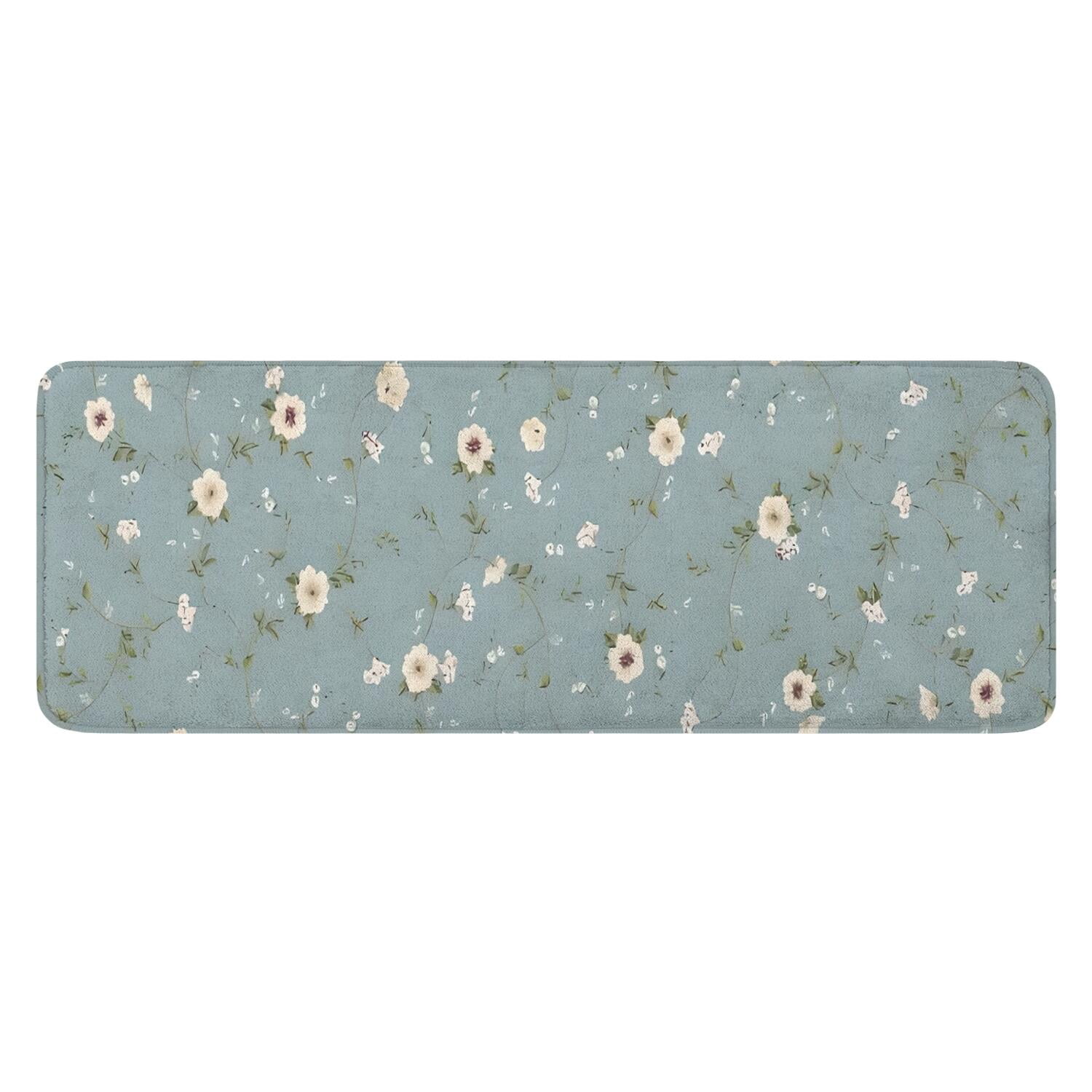 Pioneer Flower Floral Print Pattern Kitchen Rug Mat,Kitchen Runner Rugs ...