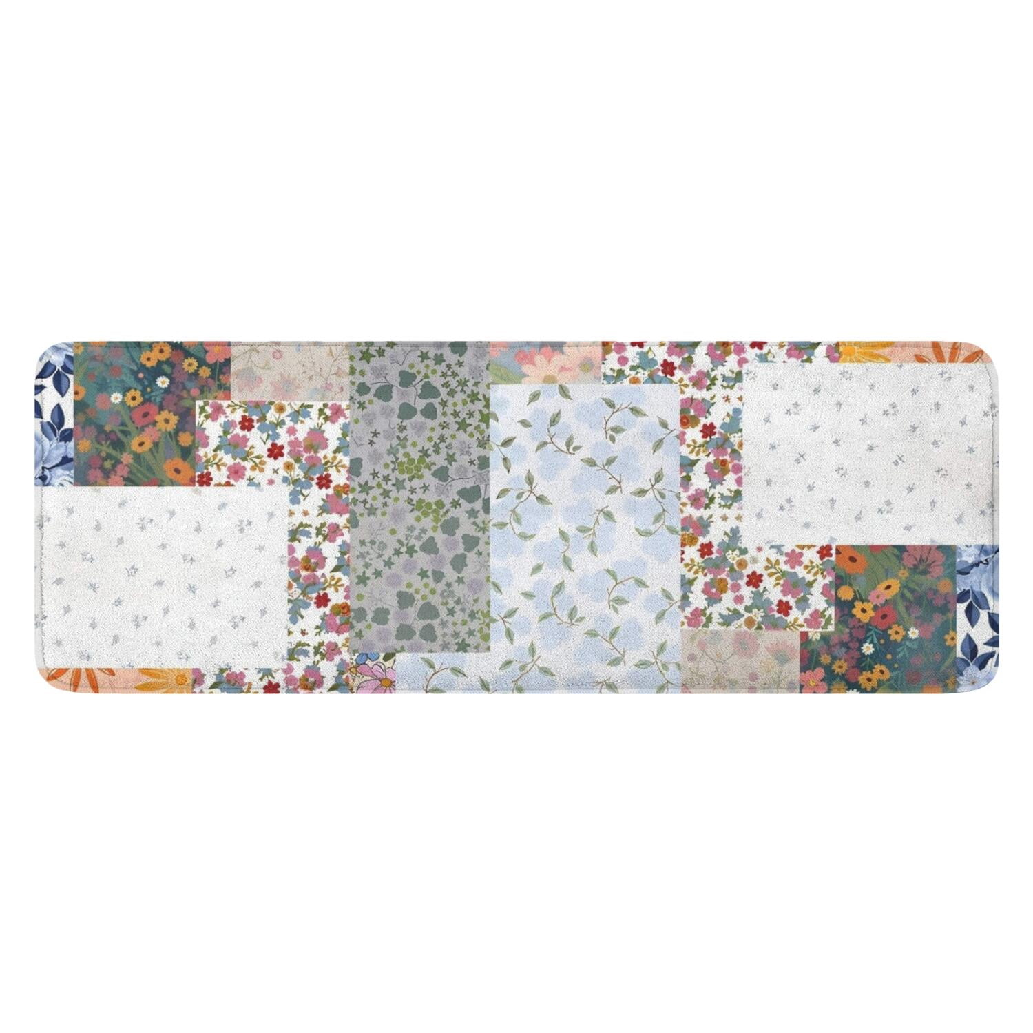 Pioneer Flower Floral Print Pattern Kitchen Rug Mat,Kitchen Runner Rugs ...