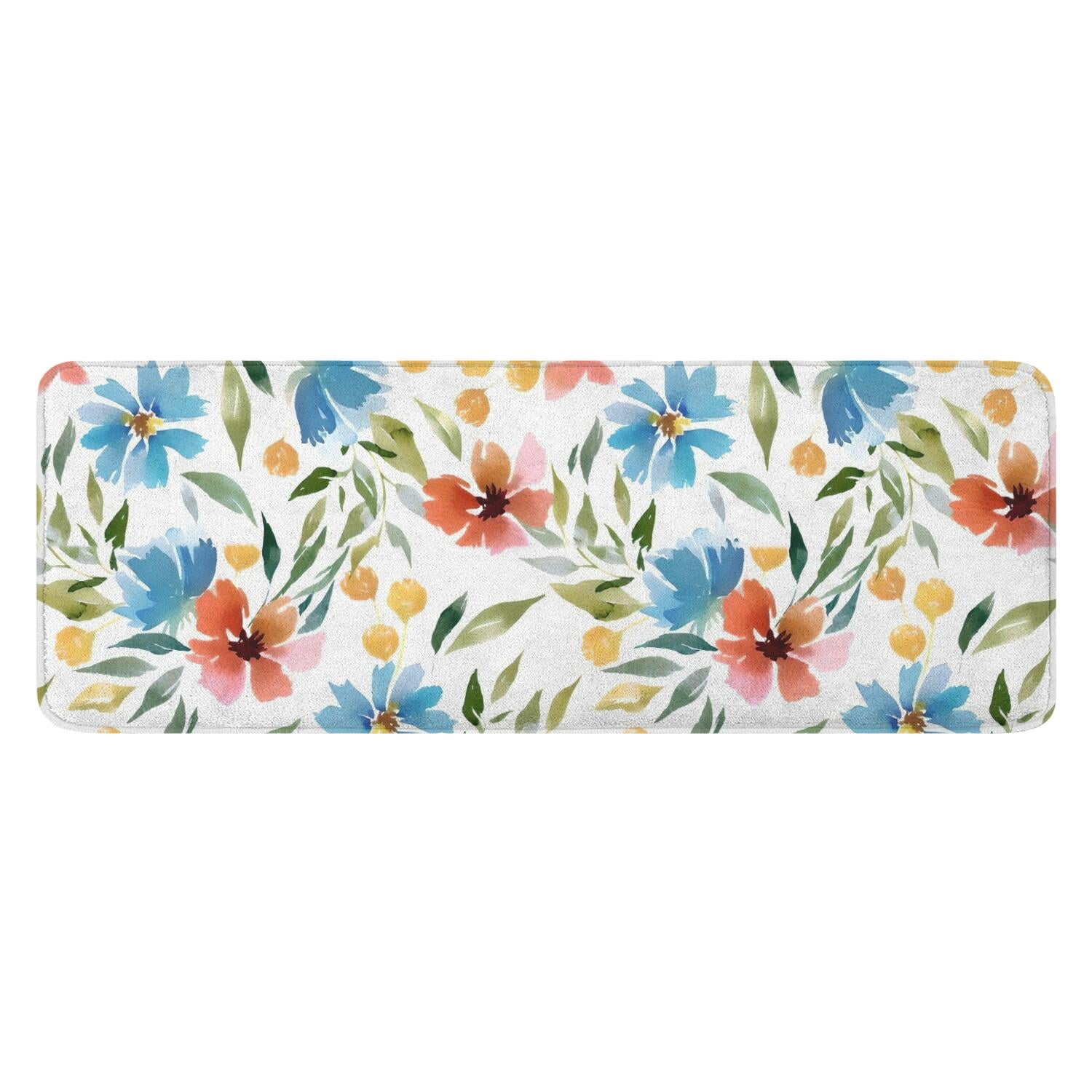 Pioneer Flower Floral Print Pattern Kitchen Rug Mat,Kitchen Runner Rugs ...