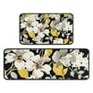 Pioneer Flower Floral Print Pattern Kitchen Rugs Sets Of 2,Anti Fatigue ...