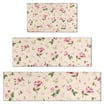 Pioneer Flower Floral Print Pattern Kitchen Rugs Sets Of 3,Kitchen ...