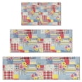 Pioneer Flower Floral Print Pattern Kitchen Rugs Sets Of 3,Kitchen ...
