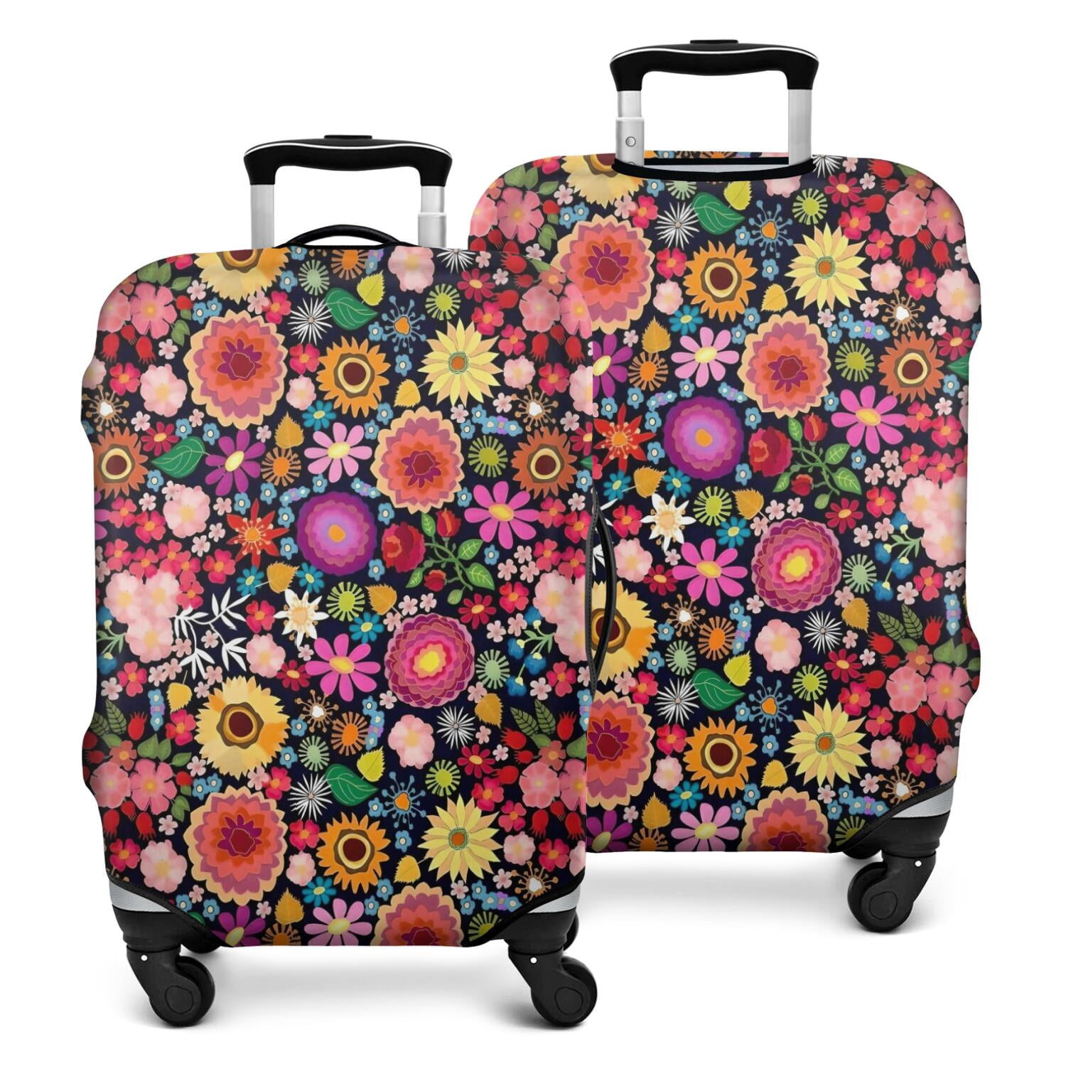 Pioneer Flower Floral Print Pattern Luggage Cover Fashion Suitcase ...