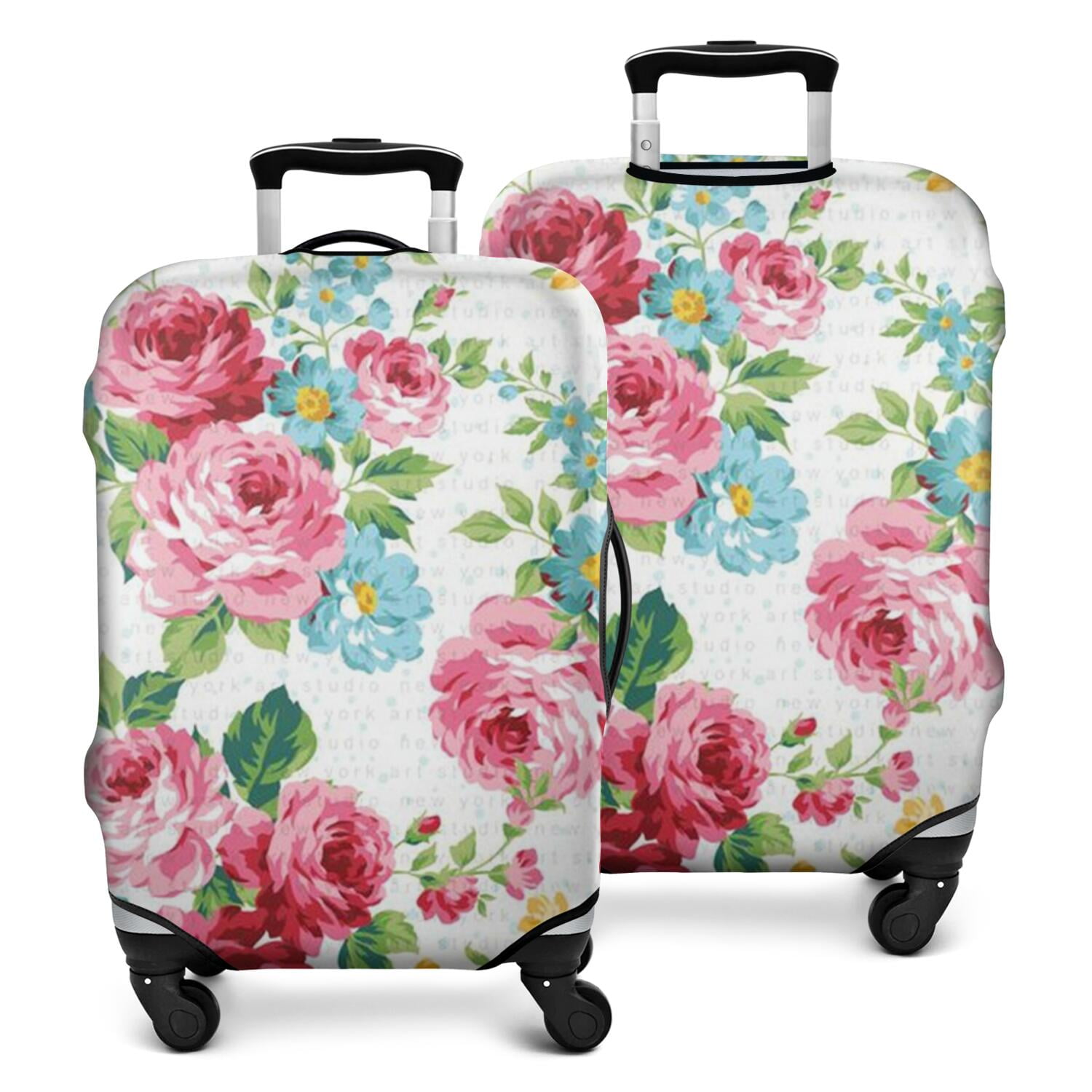 Pioneer Flower Floral Print Pattern Luggage Cover Fashion Suitcase ...